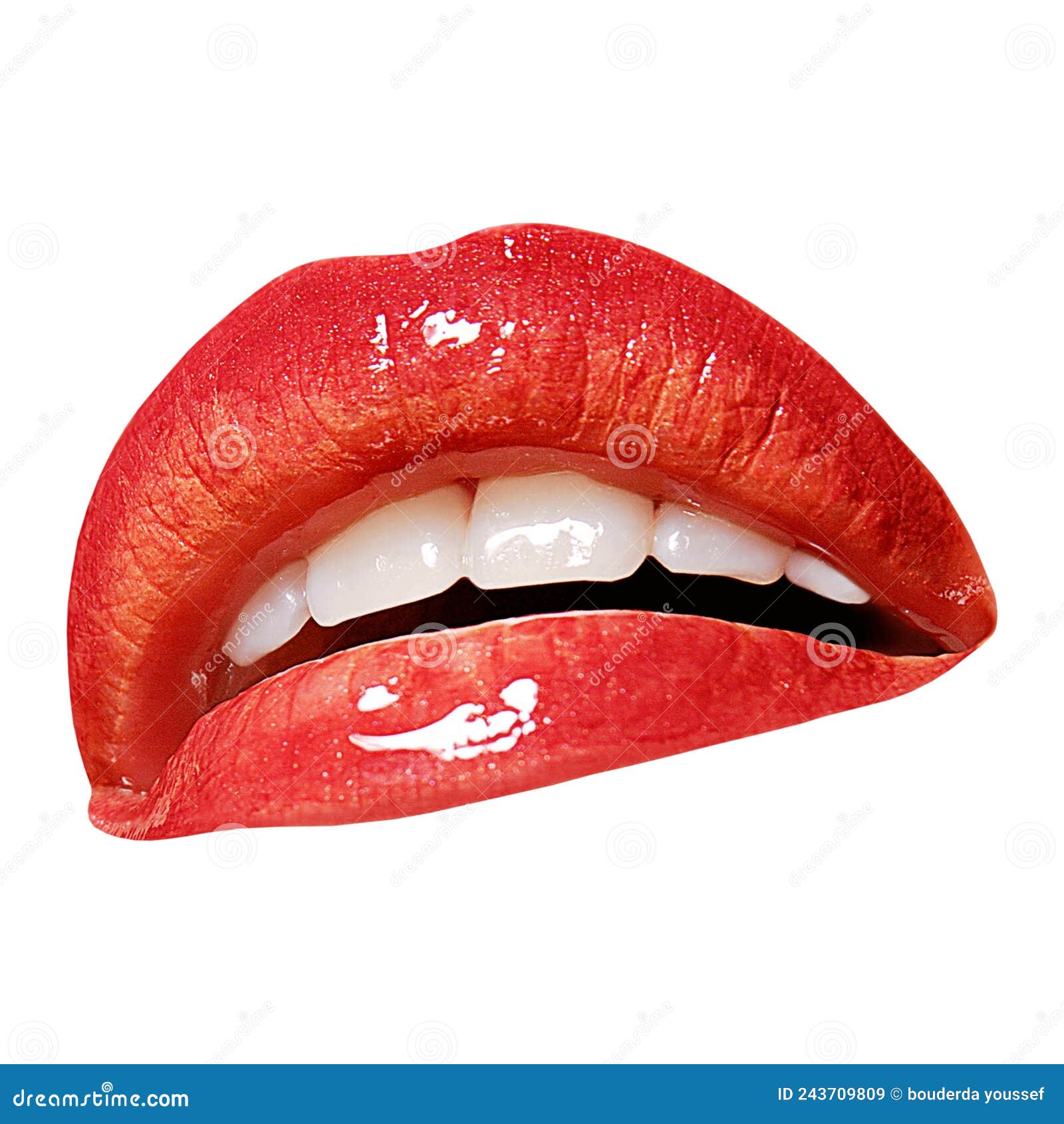 Picture of Woman Lips and Teeth Stock Image - Image of pink, nose ...