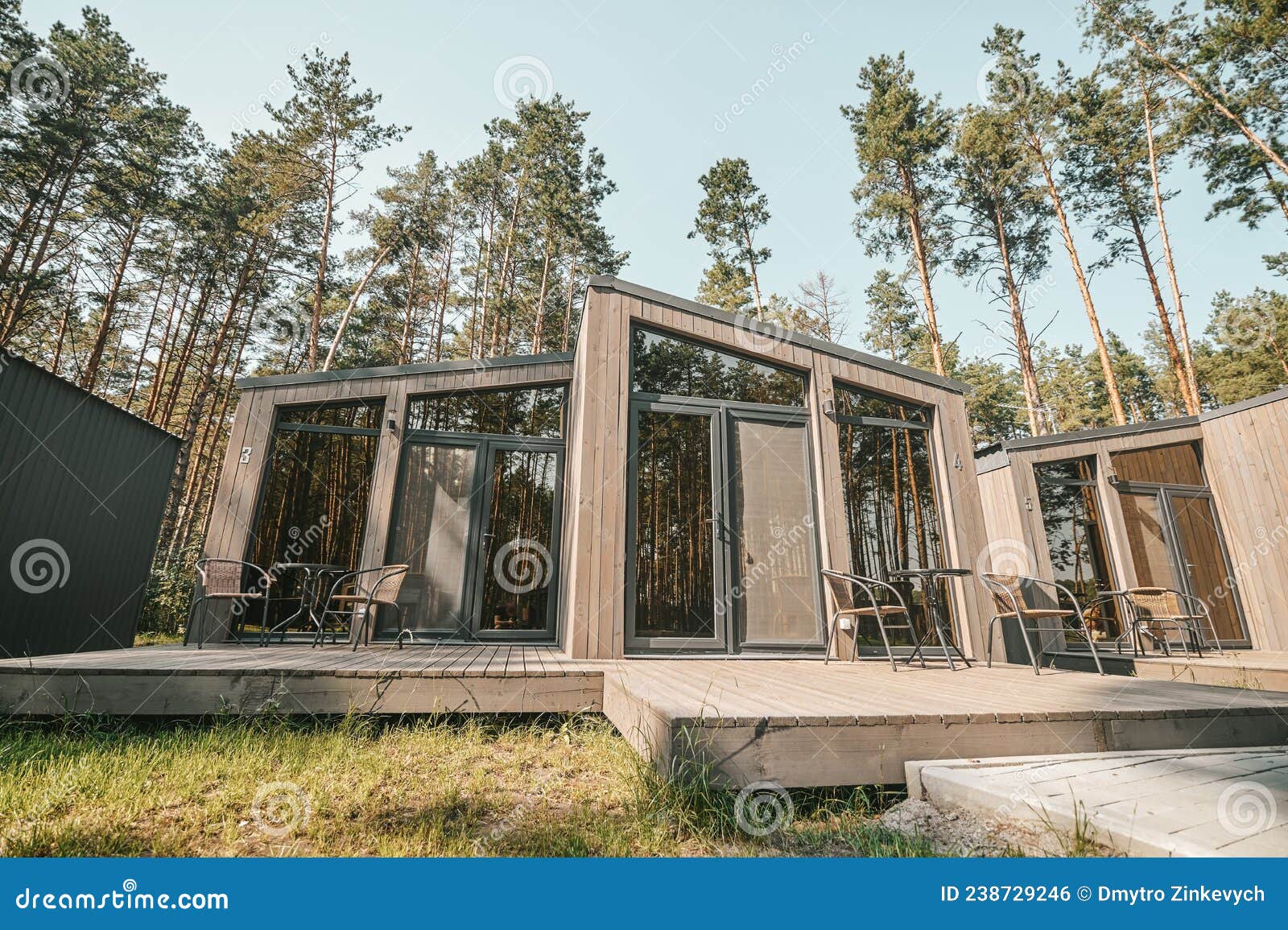 Picture of a Wooden Building in the Forest Stock Photo - Image of ...