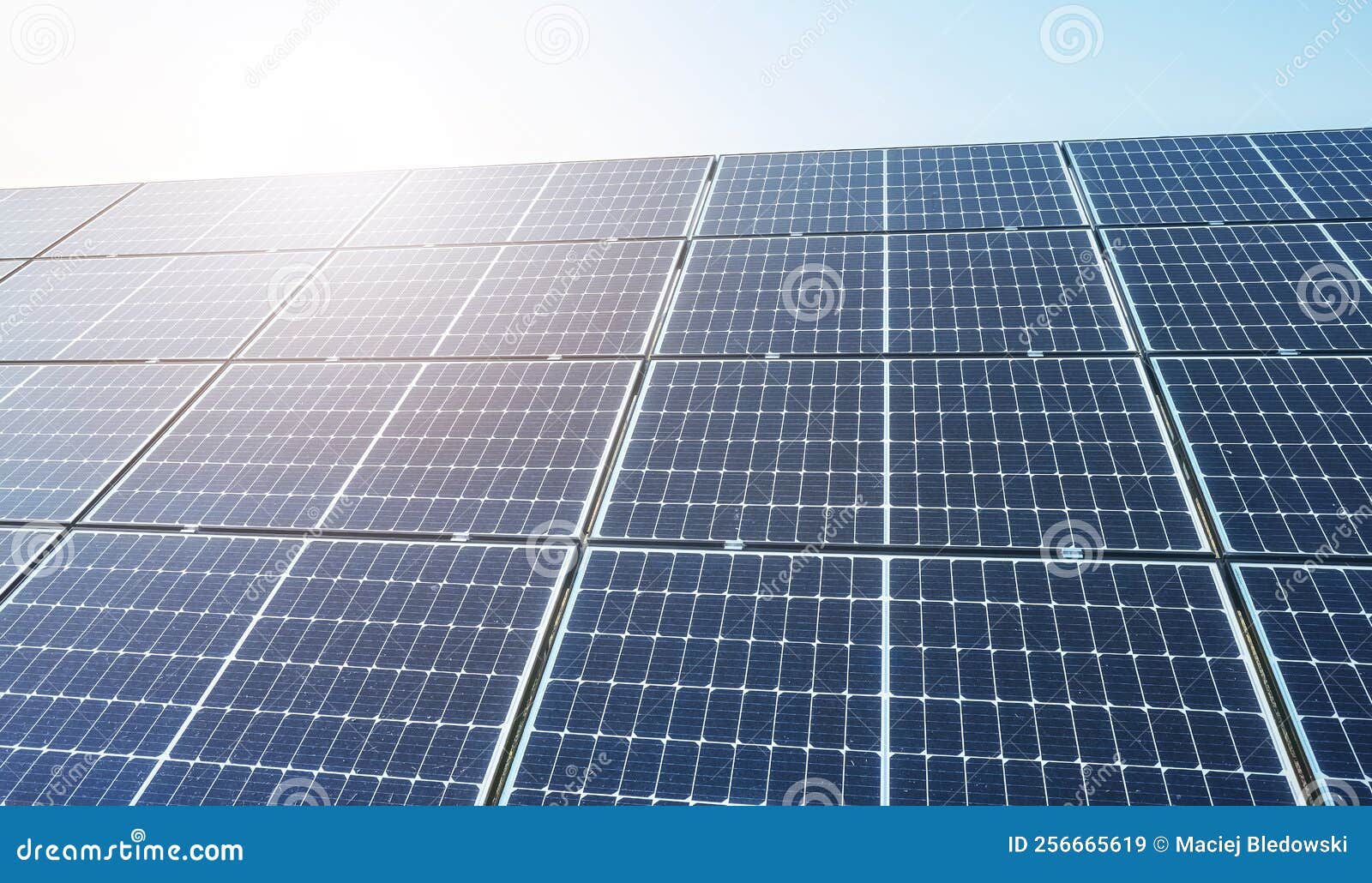 Picture of Worn Photovoltaic Modules Against the Sun Stock Image ...