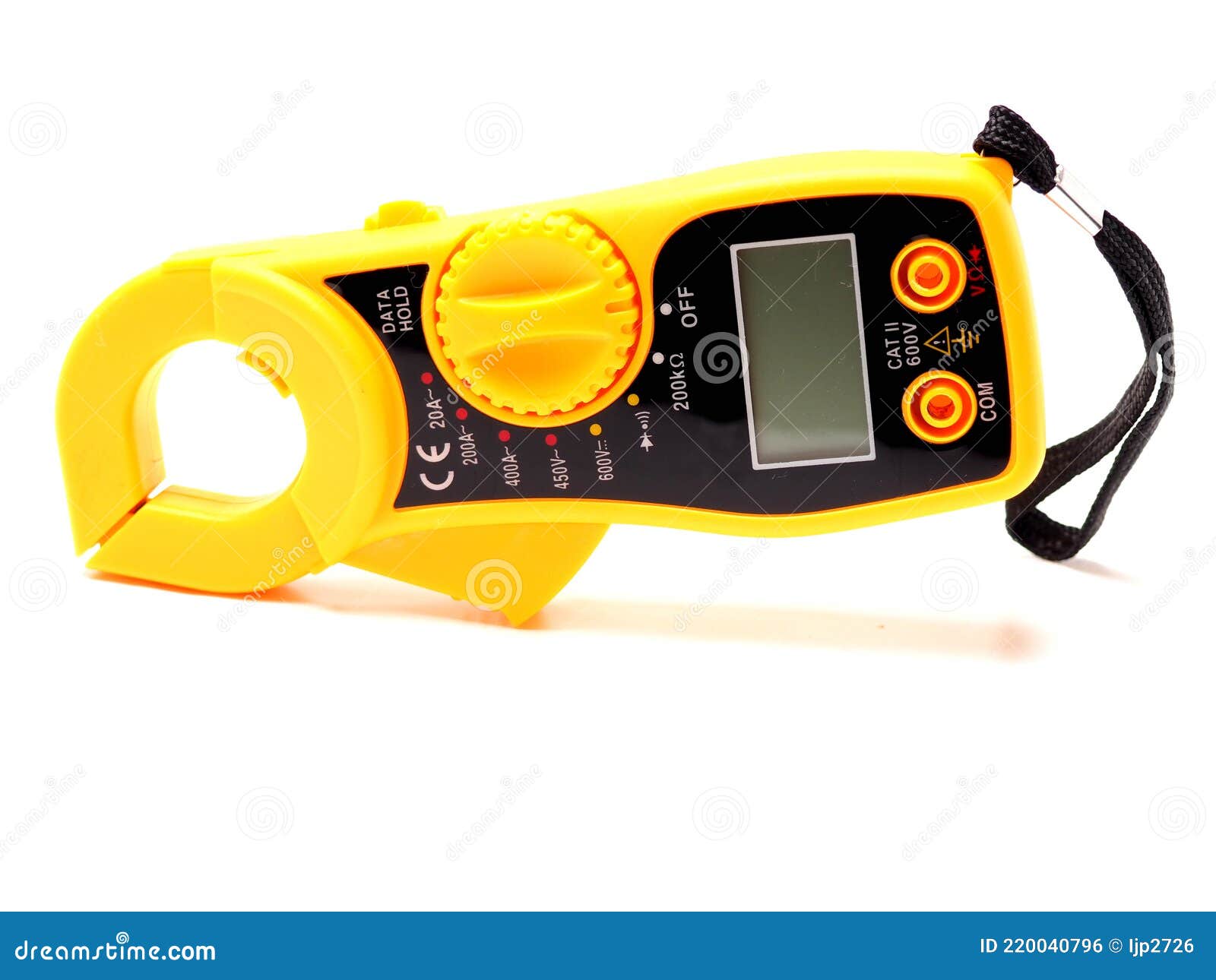 Picture of Yellow Digital Clamp Meter that Using for Measuring ...