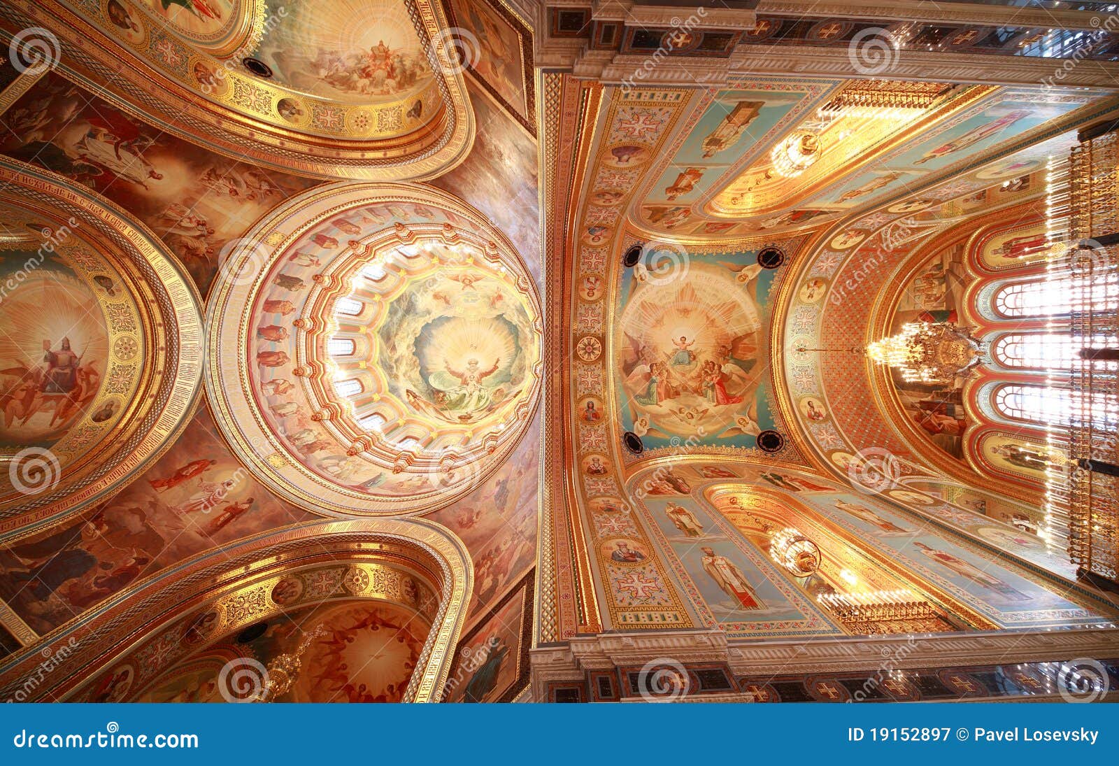 Pictured Ceiling With Archs Inside Cathedral Royalty-Free Stock Image ...