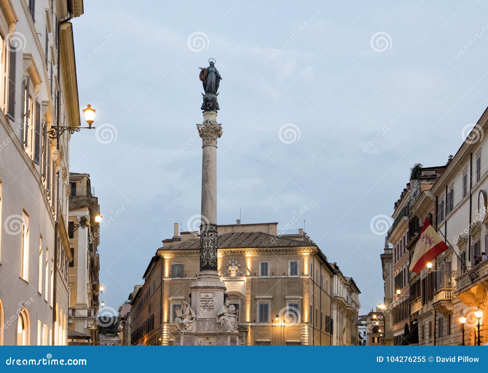 The Column of the Immaculate Conception, Rome Editorial Image - Image ...
