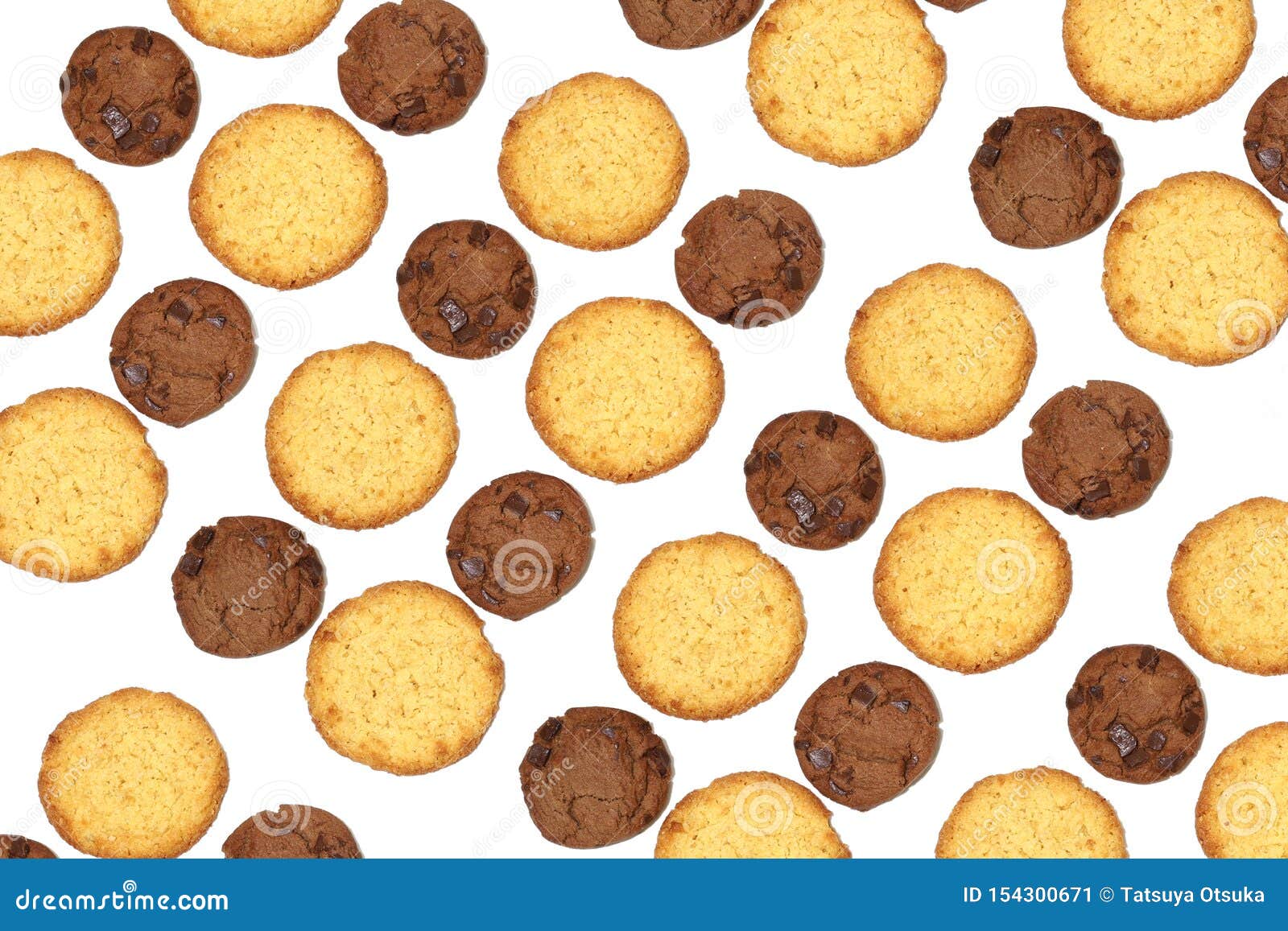 Cookies in a White Background Stock Image - Image of cookie, bake ...