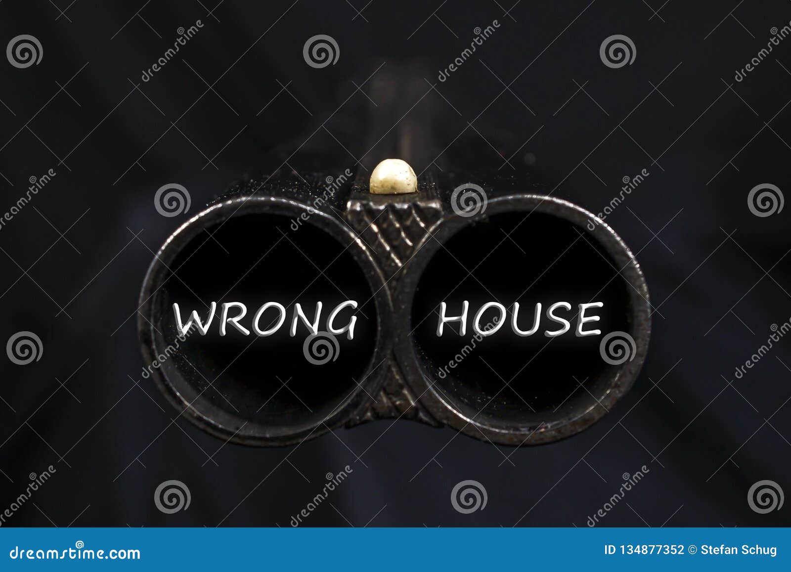 Wrong House - Shotgun Muzzle Stock Photo - Image of wrong, serious ...
