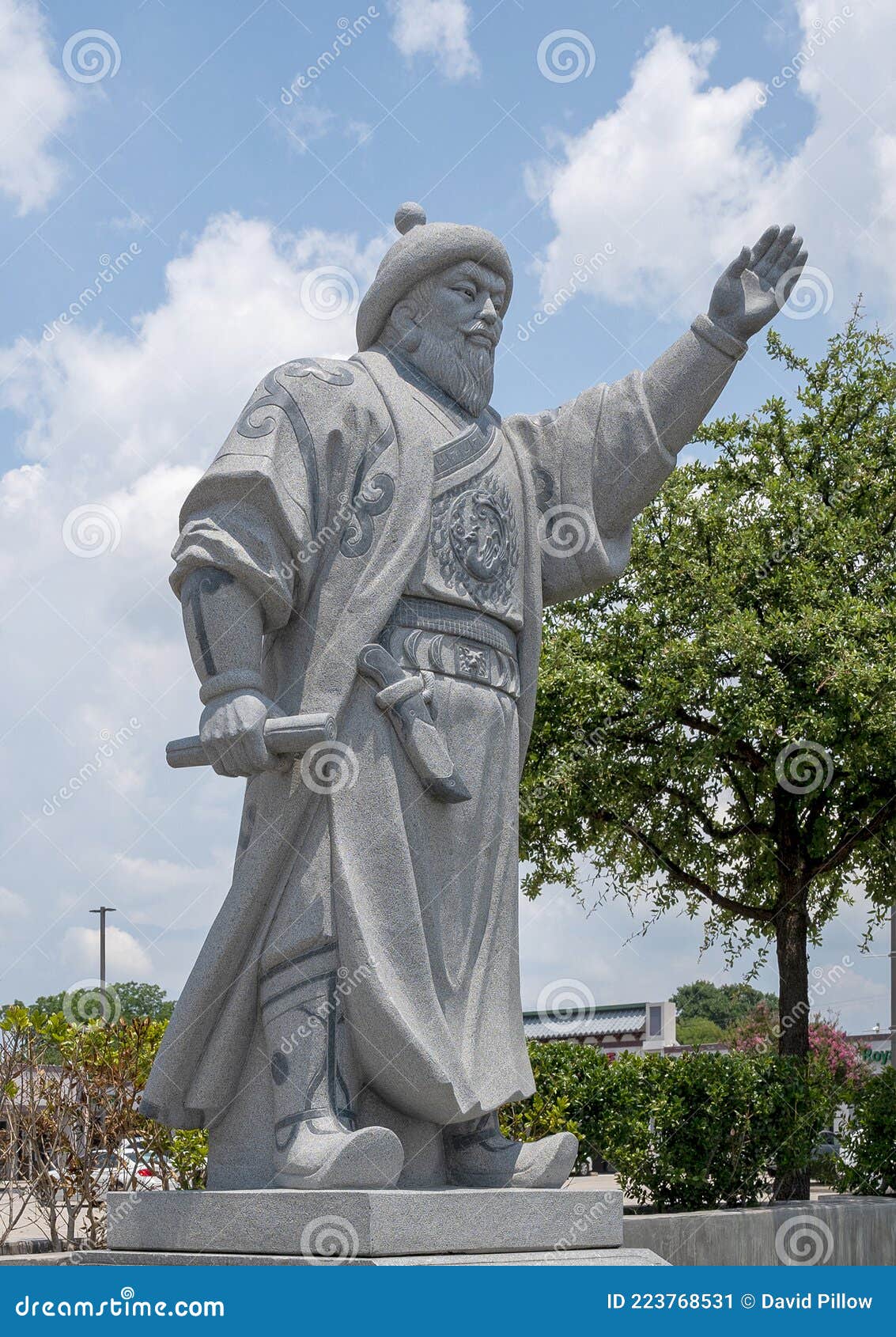 Genghis Khan Stone Statue In Chinatown In Richardson Texas Editorial Photo Image Of Built