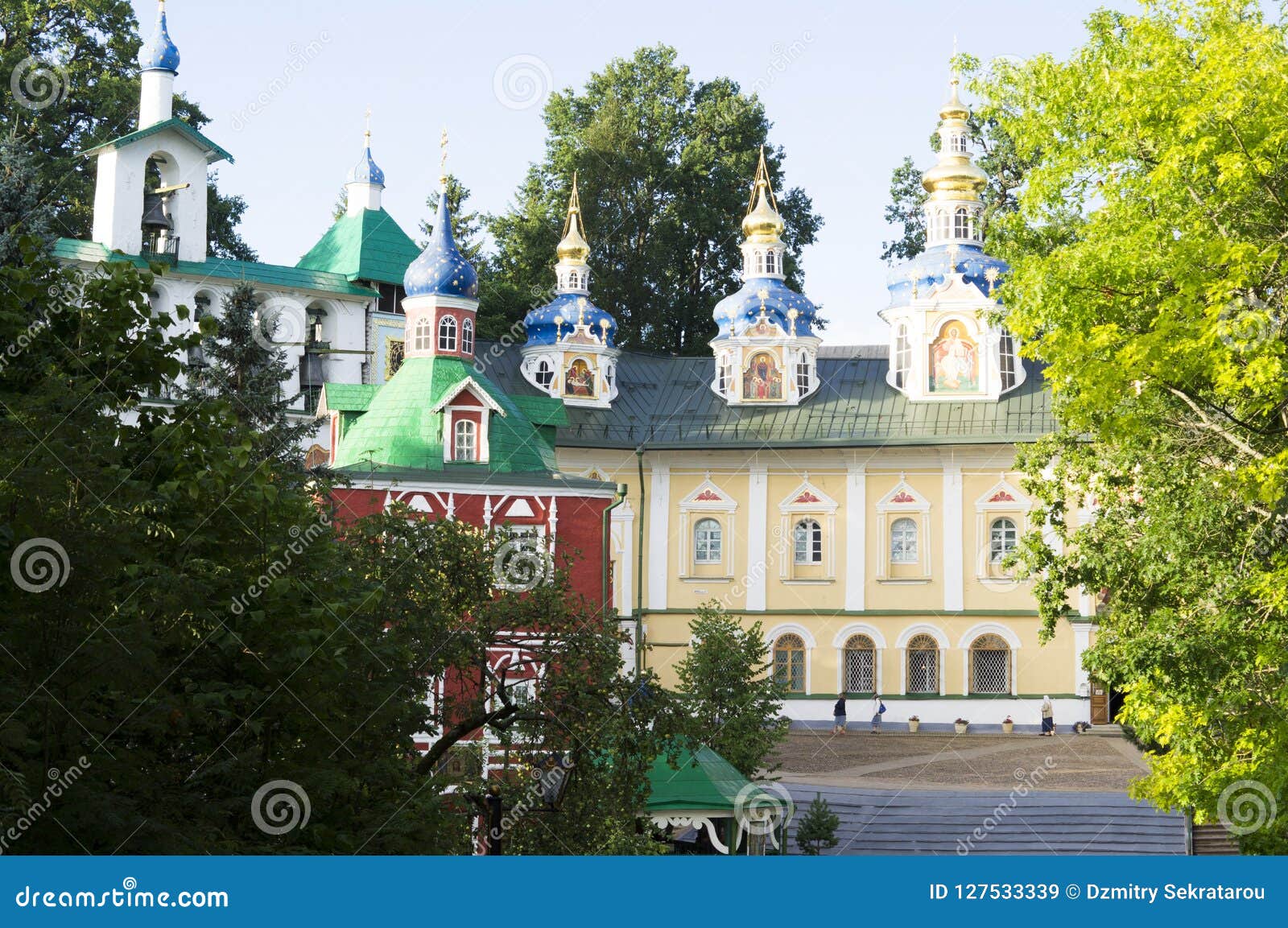 Holy Dormition Pskov-Caves Monastery Stock Image - Image of landmark ...