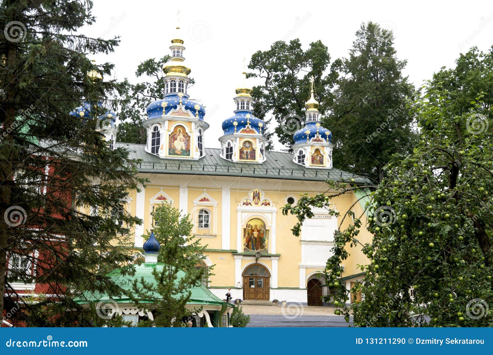 Holy Dormition Pskov-Caves Monastery Stock Photo - Image of relic ...
