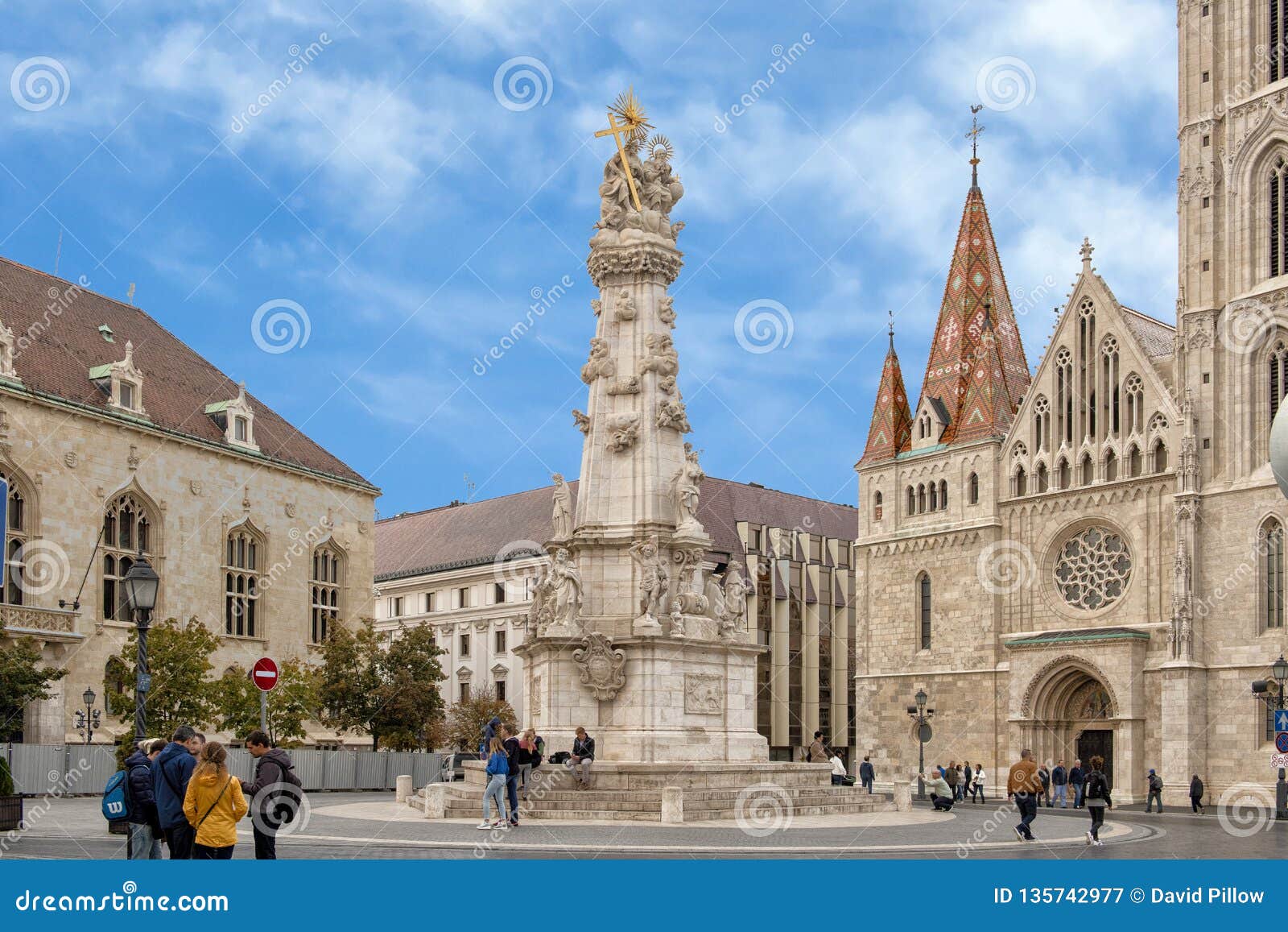 Holy Trinity Column in the Middle of Trinity Square, Budapest Editorial ...