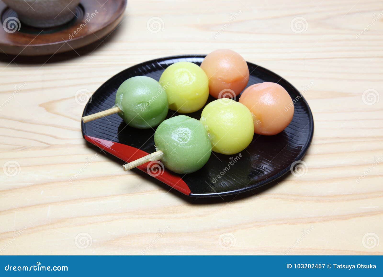 Japanese Dumpling on a Dish Stock Image - Image of skewer, break: 103202467