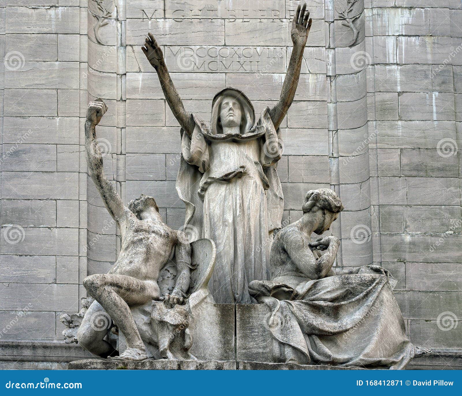 Sculpture Representing Justice at the Base of the Maine Monument, New ...
