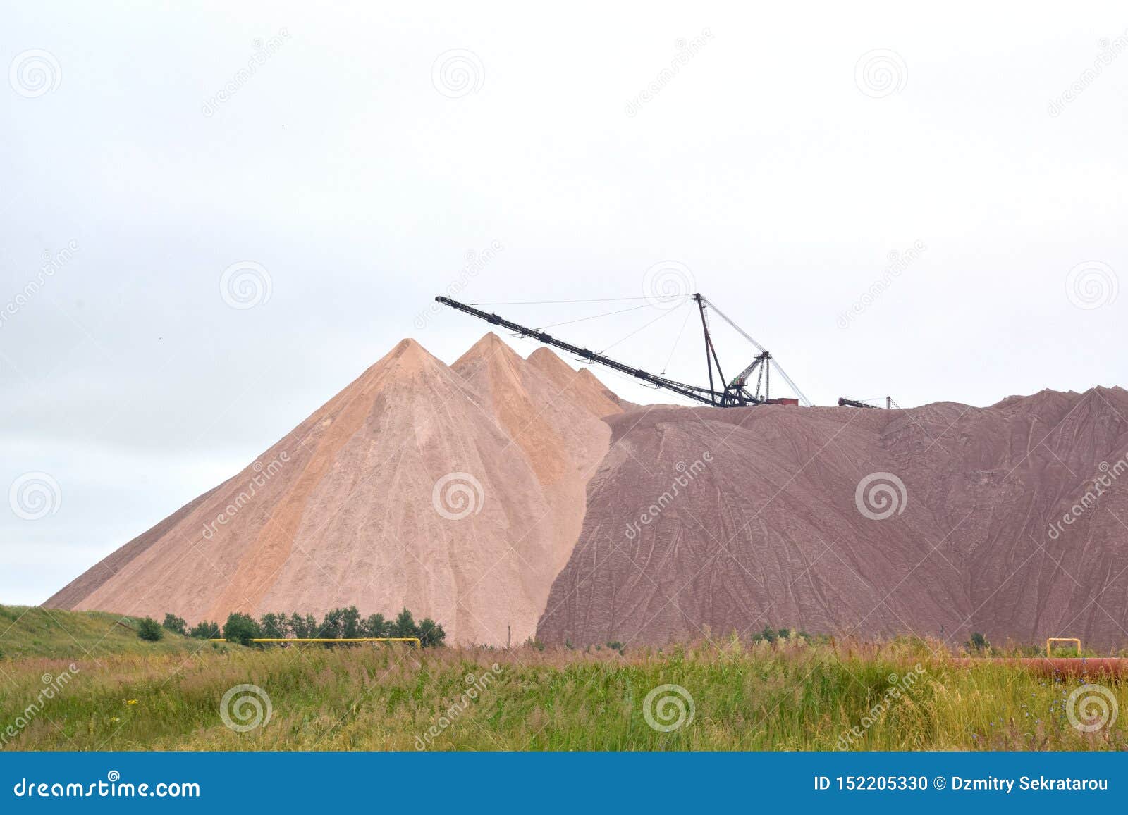 Extraction of the Potassium Salt of Stock Photo - Image of mountain ...