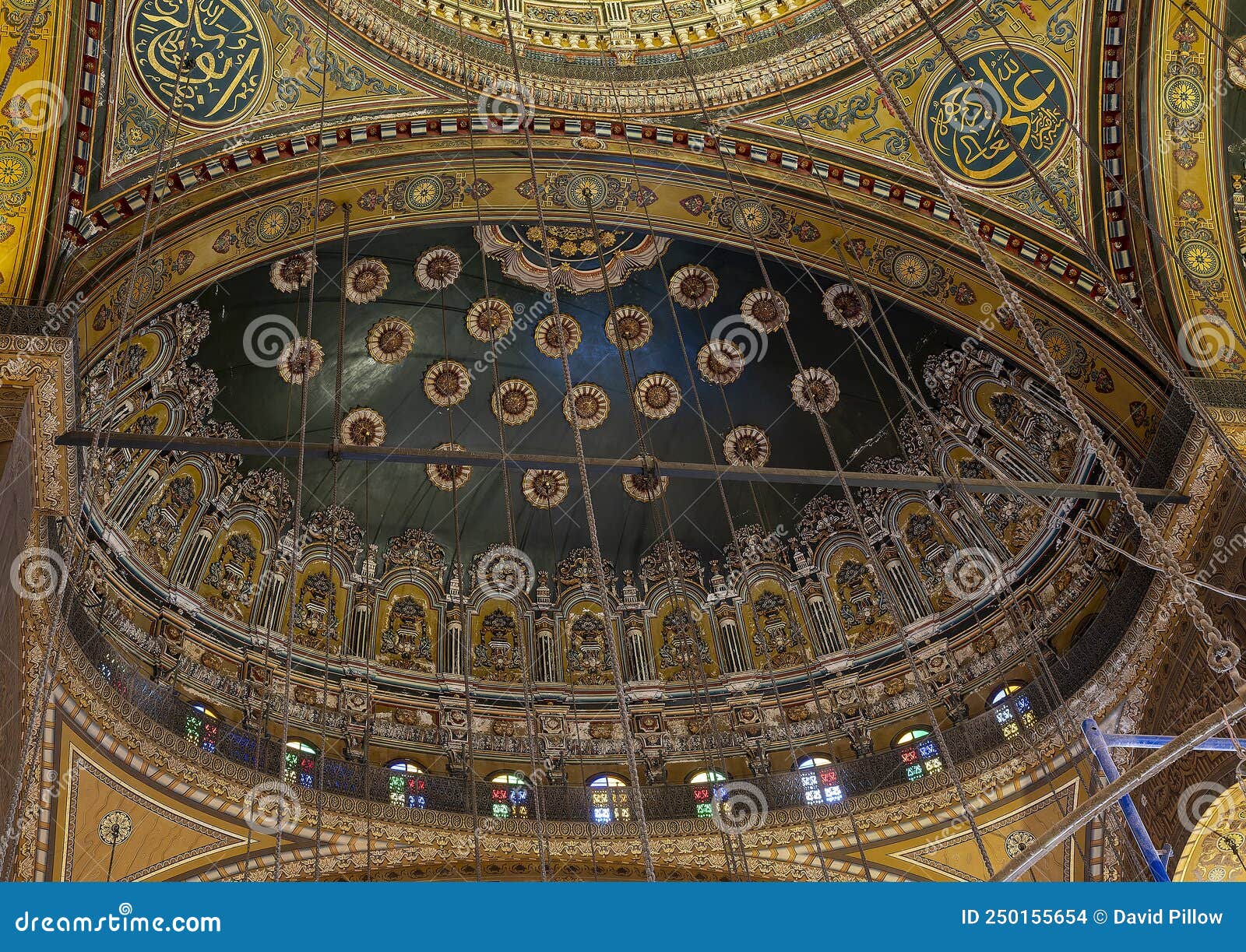 Interior Dome of the Alabaster Mosque Situated in the Citadel of Cairo ...