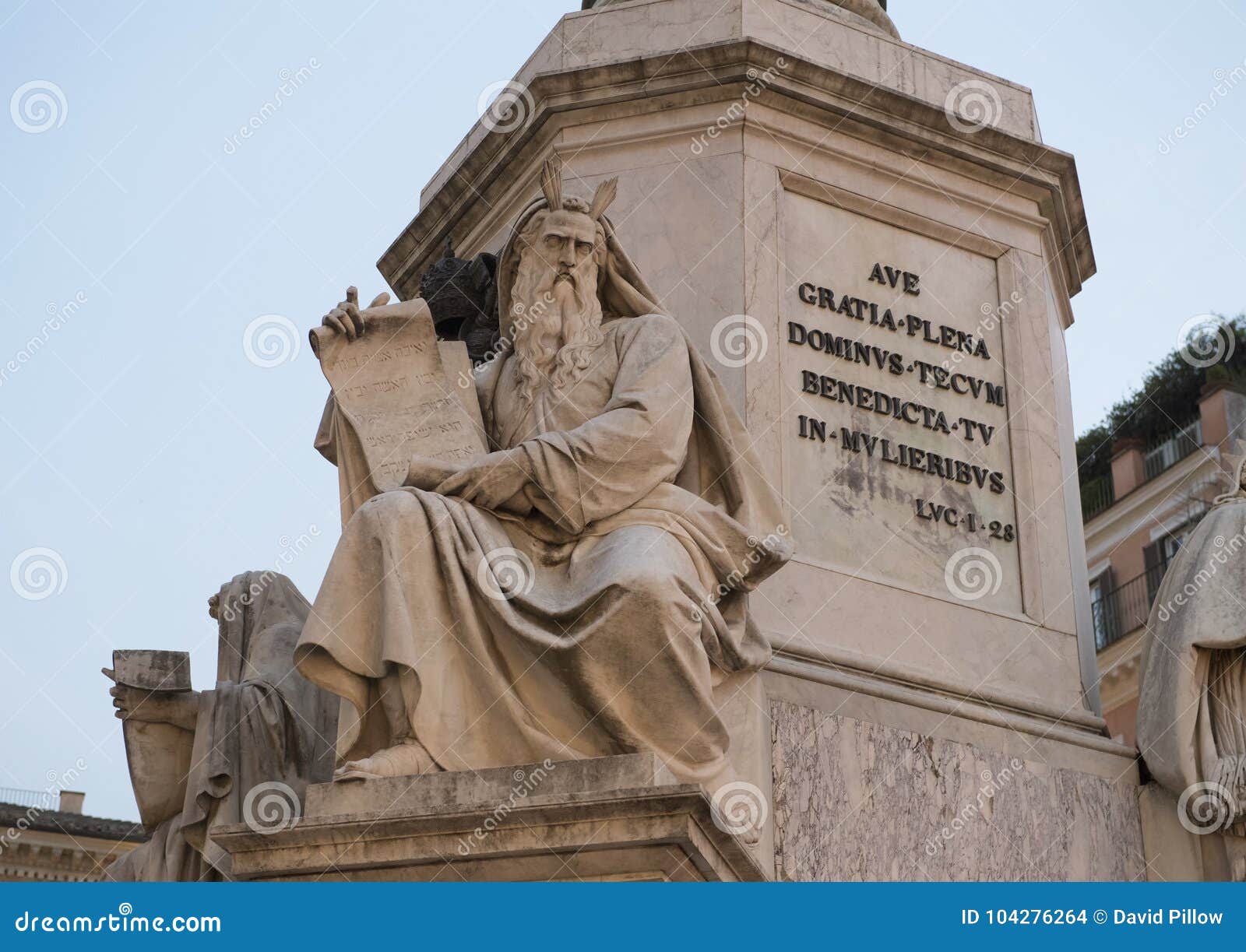The Patriarch Moses by Jacometti on the Base of the Column of the ...
