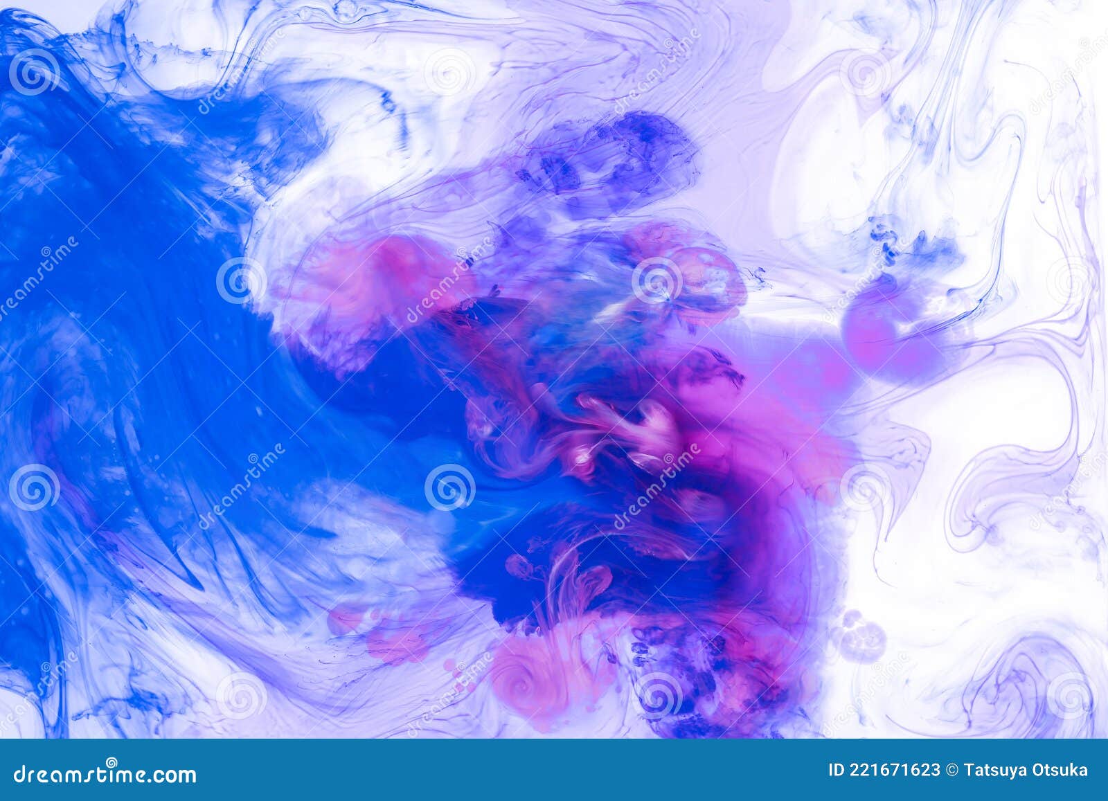 The Pattern Created by Ink in Water Stock Illustration - Illustration ...