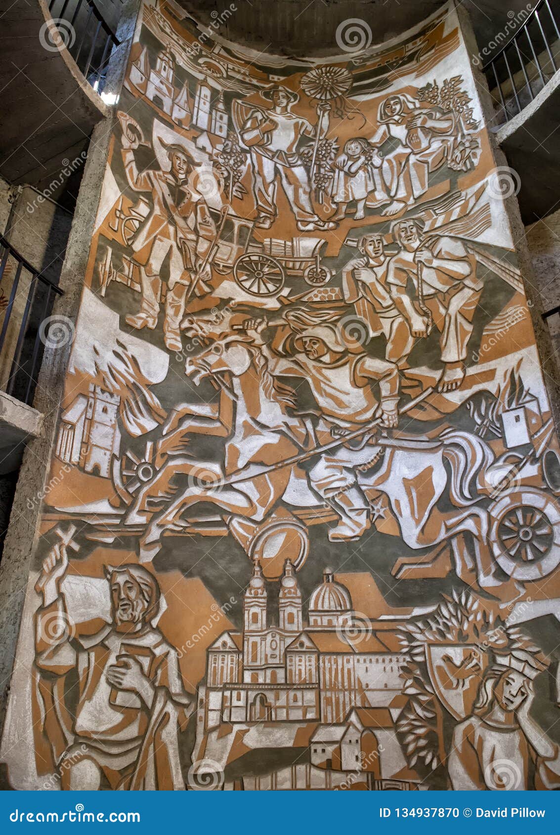 Artwork Inside the Round Tower Southeast Corner, Fortified Church of St ...