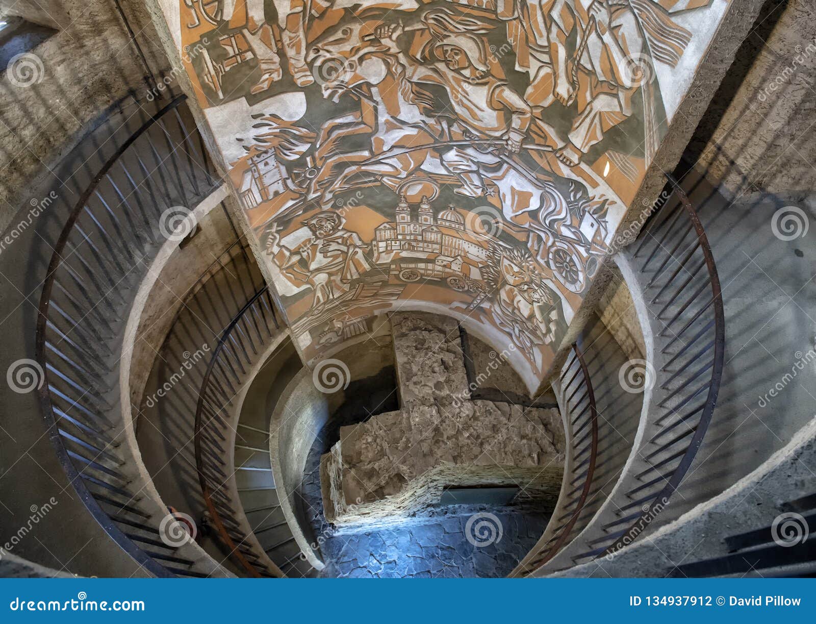 Artwork Inside the Round Tower Southeast Corner, Fortified Church of St ...