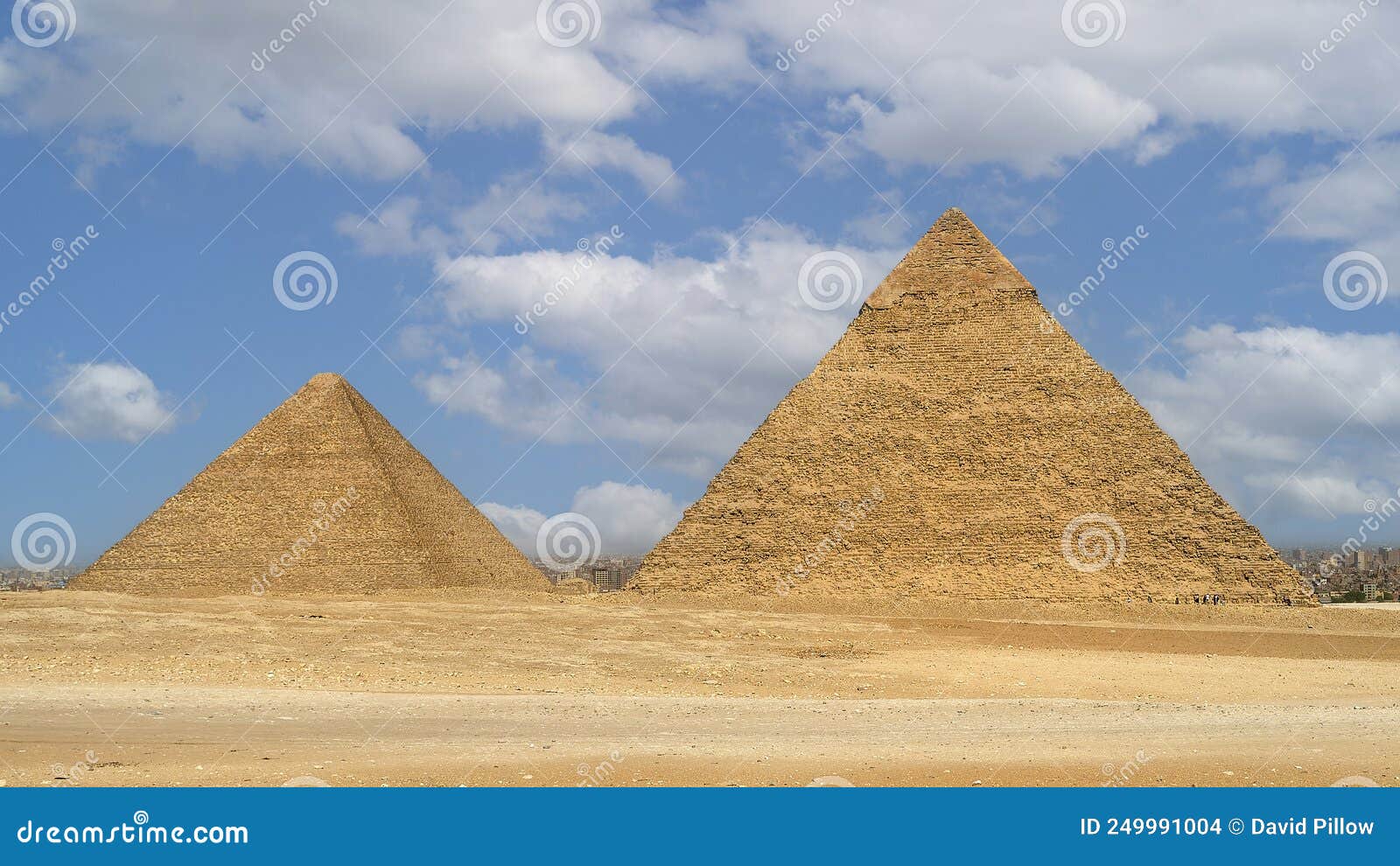 The Pyramid of Khafre and the Great Pyramid of Khufu Photographed from ...