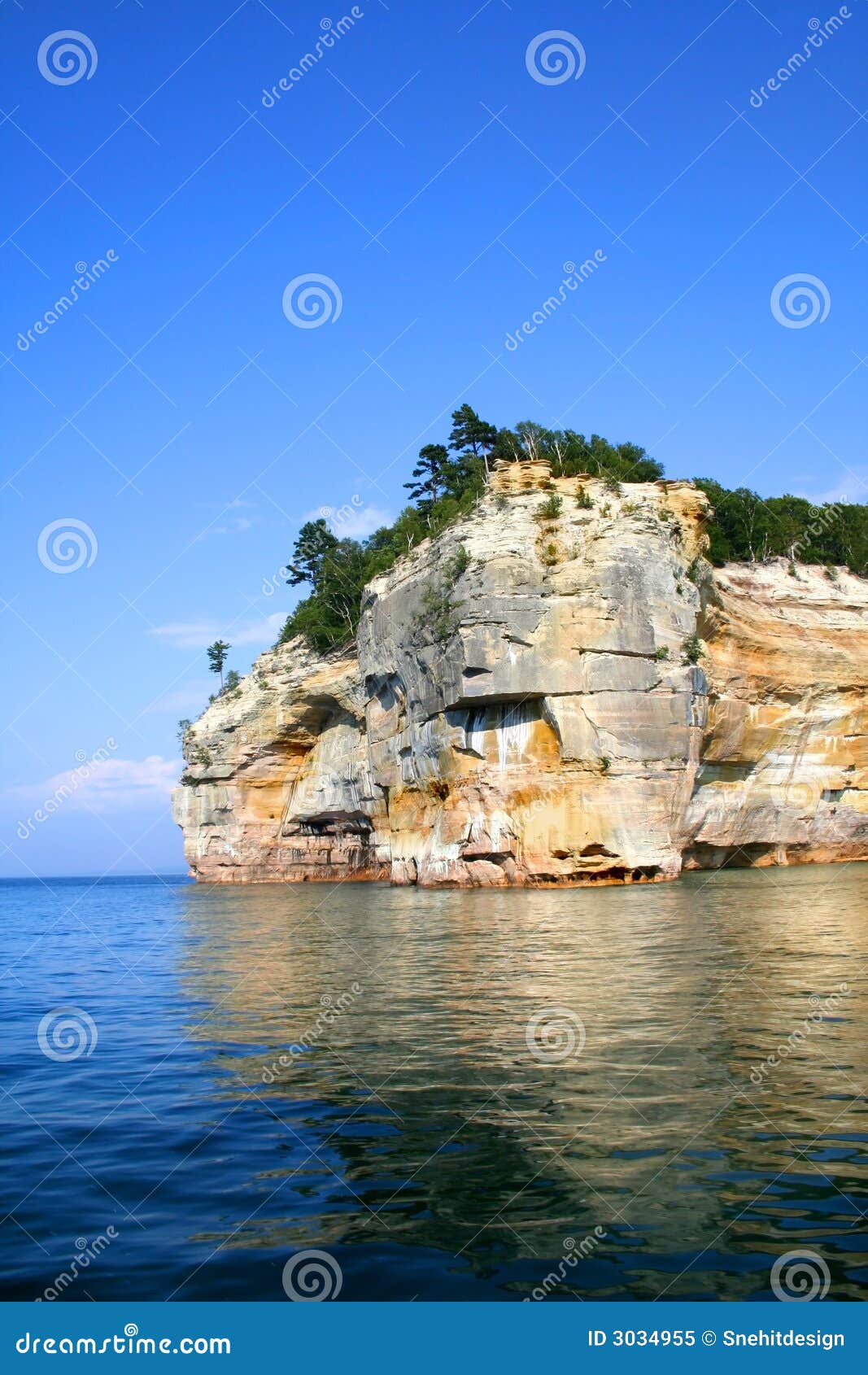Pictured Rocks stock image. Image of shore, stream, rocks - 3034955