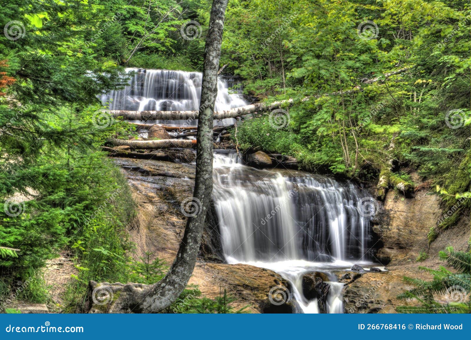 Sable Falls, Pictured Rocks National Lakeshore, Michigan Stock Photo ...