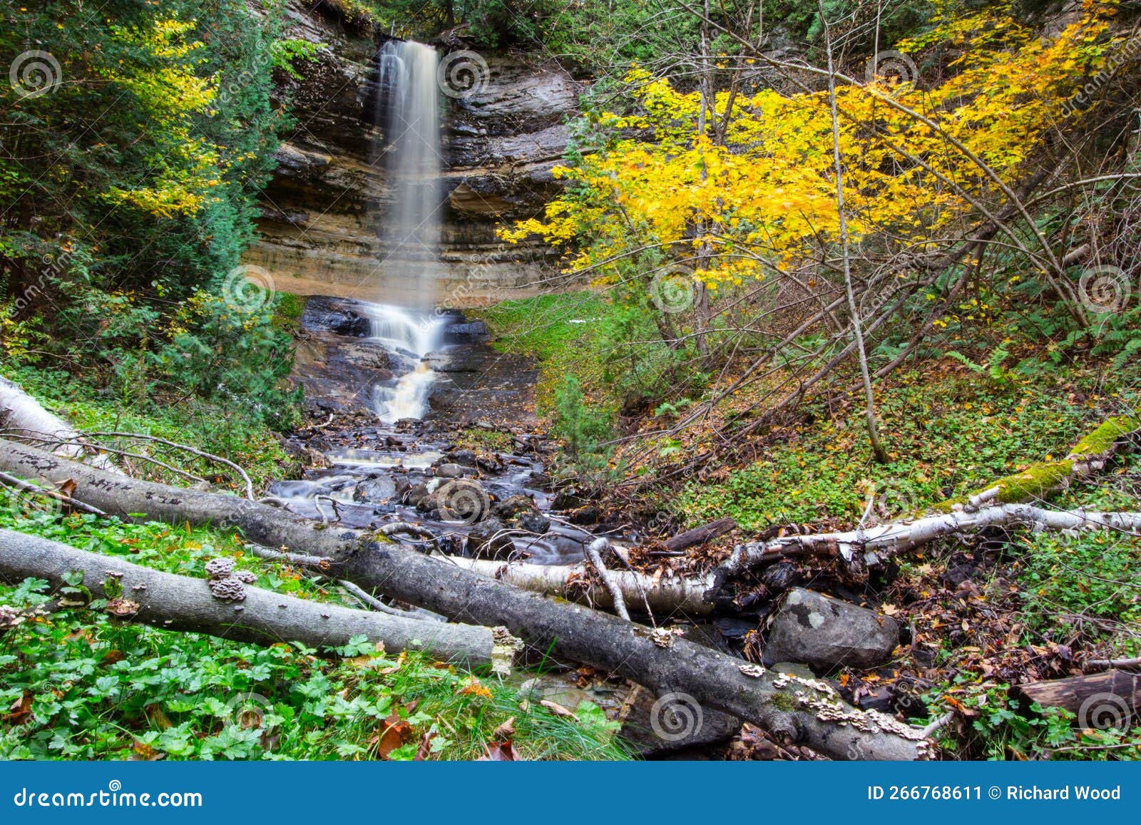 Munising Falls, Pictured Rocks National Lakeshore, Michigan Stock Image ...