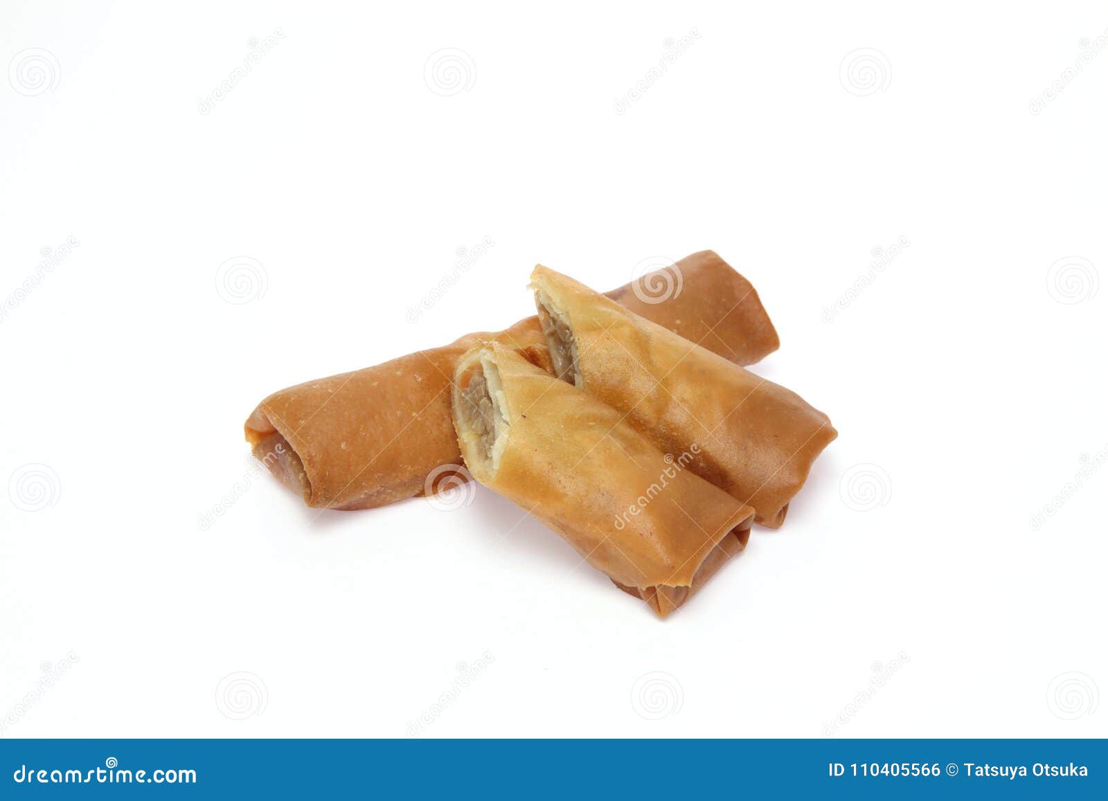 Spring Roll in a White Background Stock Photo - Image of white, studio ...