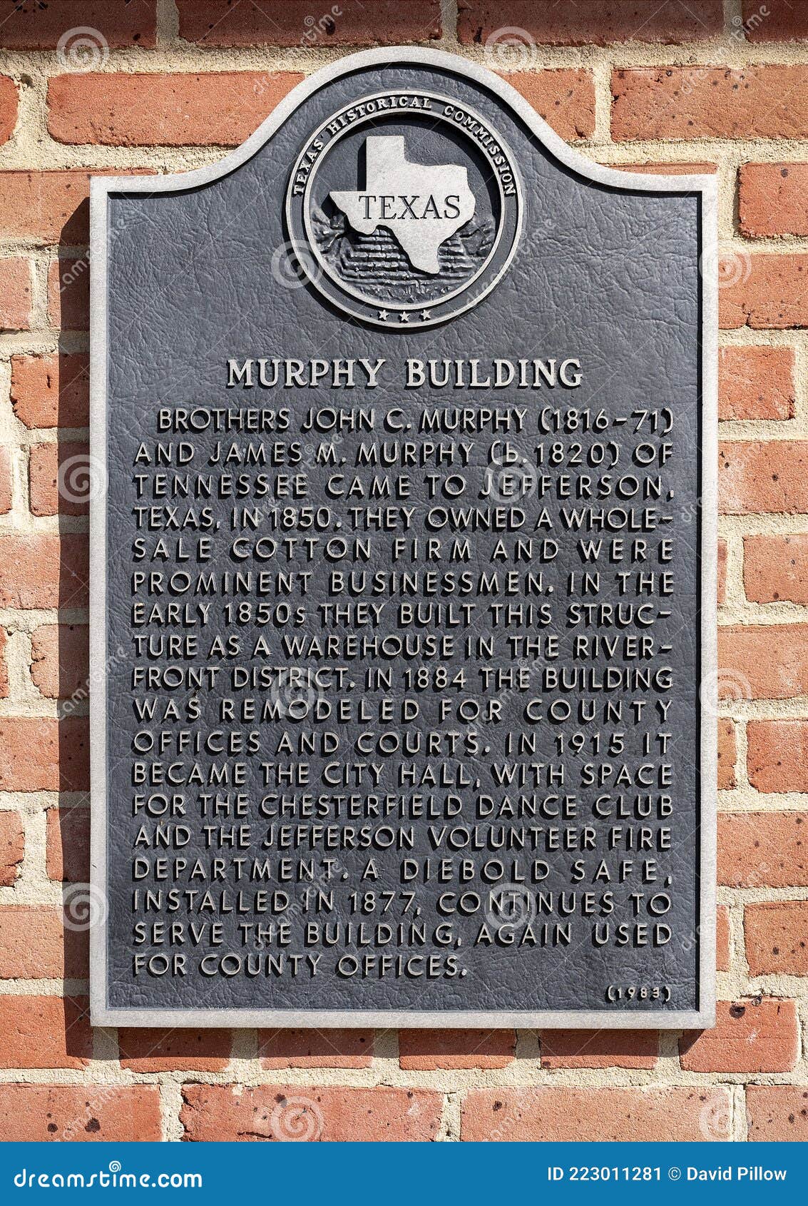 Texas Historical Commission Marker For Samuel David Dealey Jr ...