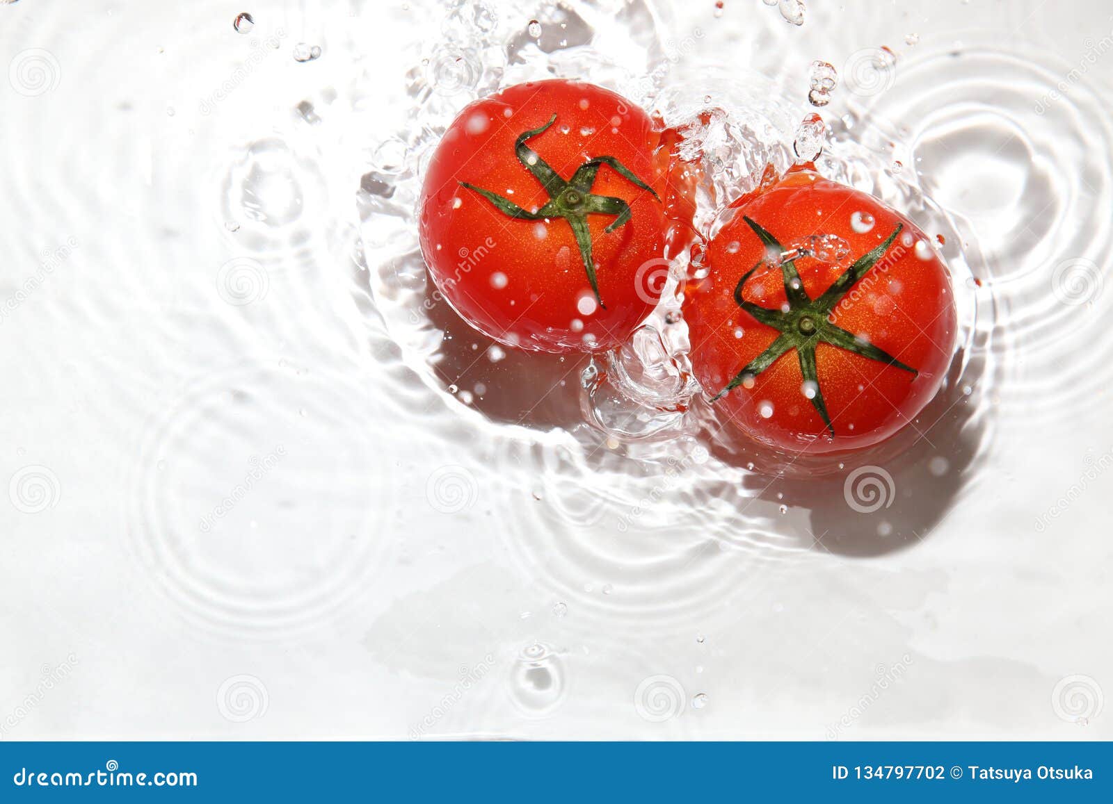 Tomato in the water stock photo. Image of nutrition - 134797702
