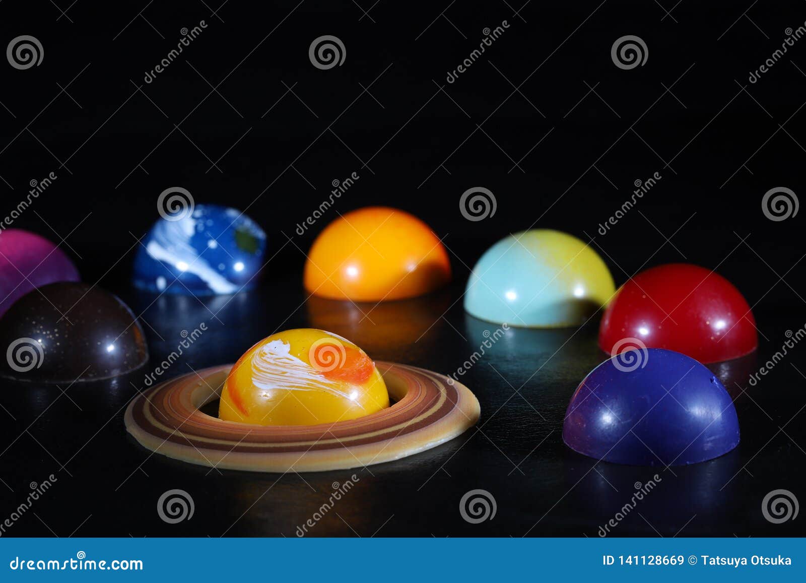 Various Kind of Planet Shaped Chocolates Stock Image - Image of ...