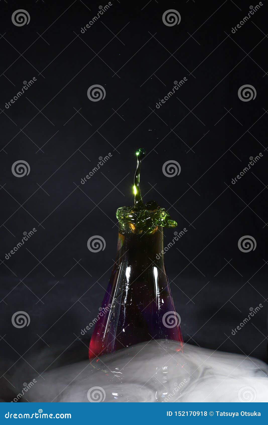 Water splash in the flask stock photo. Image of high - 152170918