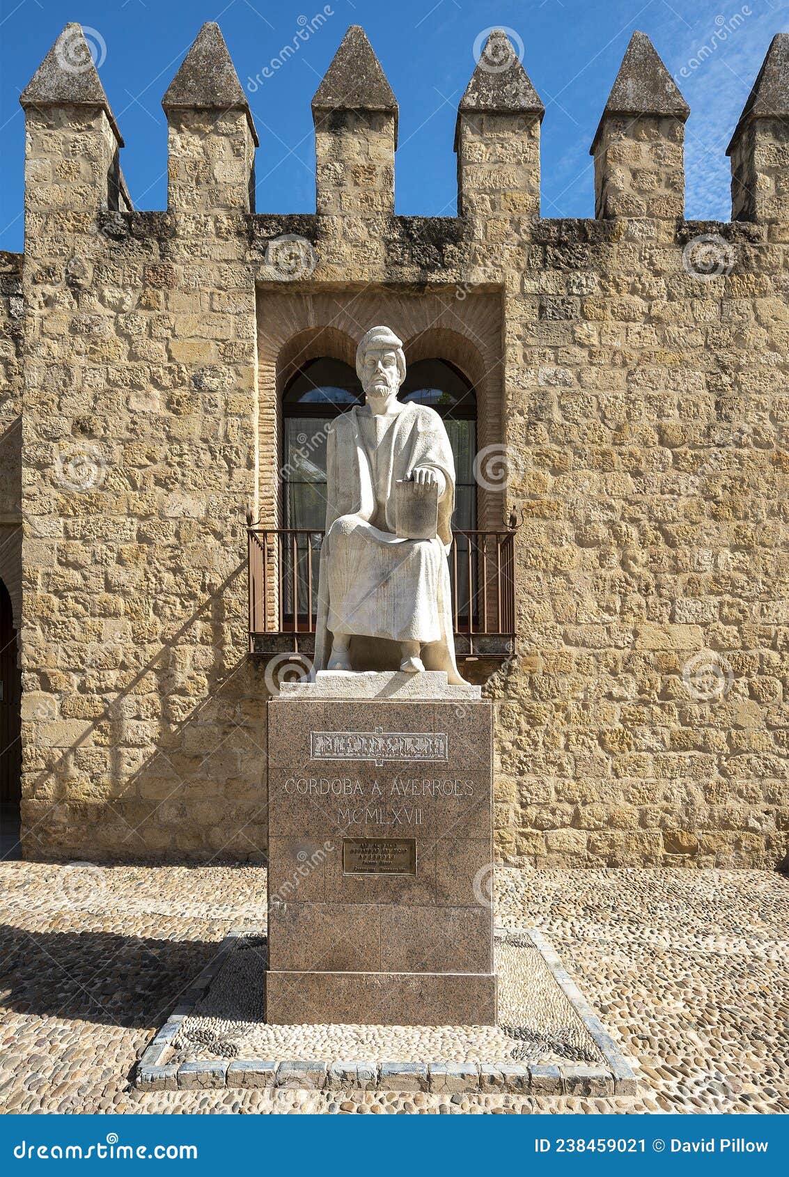 White Stone Statue of Averroes, 12th Century Islamic Scholar, by the ...