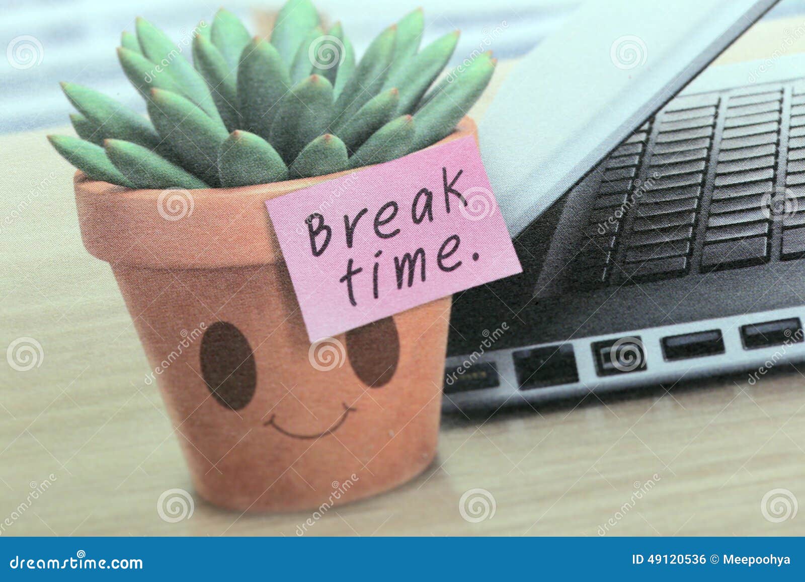 Pictures on the Calendar that Shows All the Time To Break. Stock Photo ...