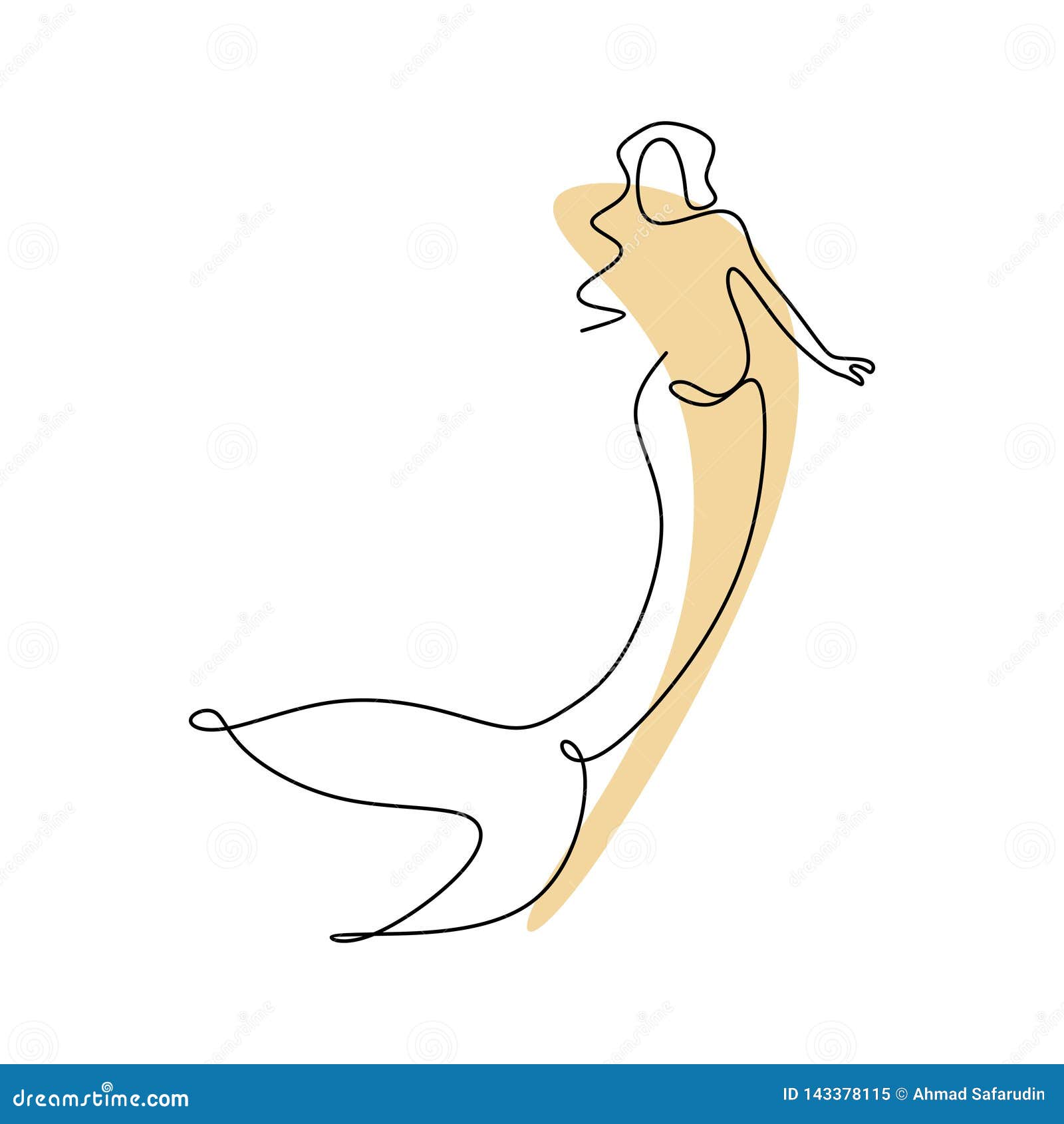 Pictures of Continuous Lines of Mermaids Stock Vector - Illustration of ...