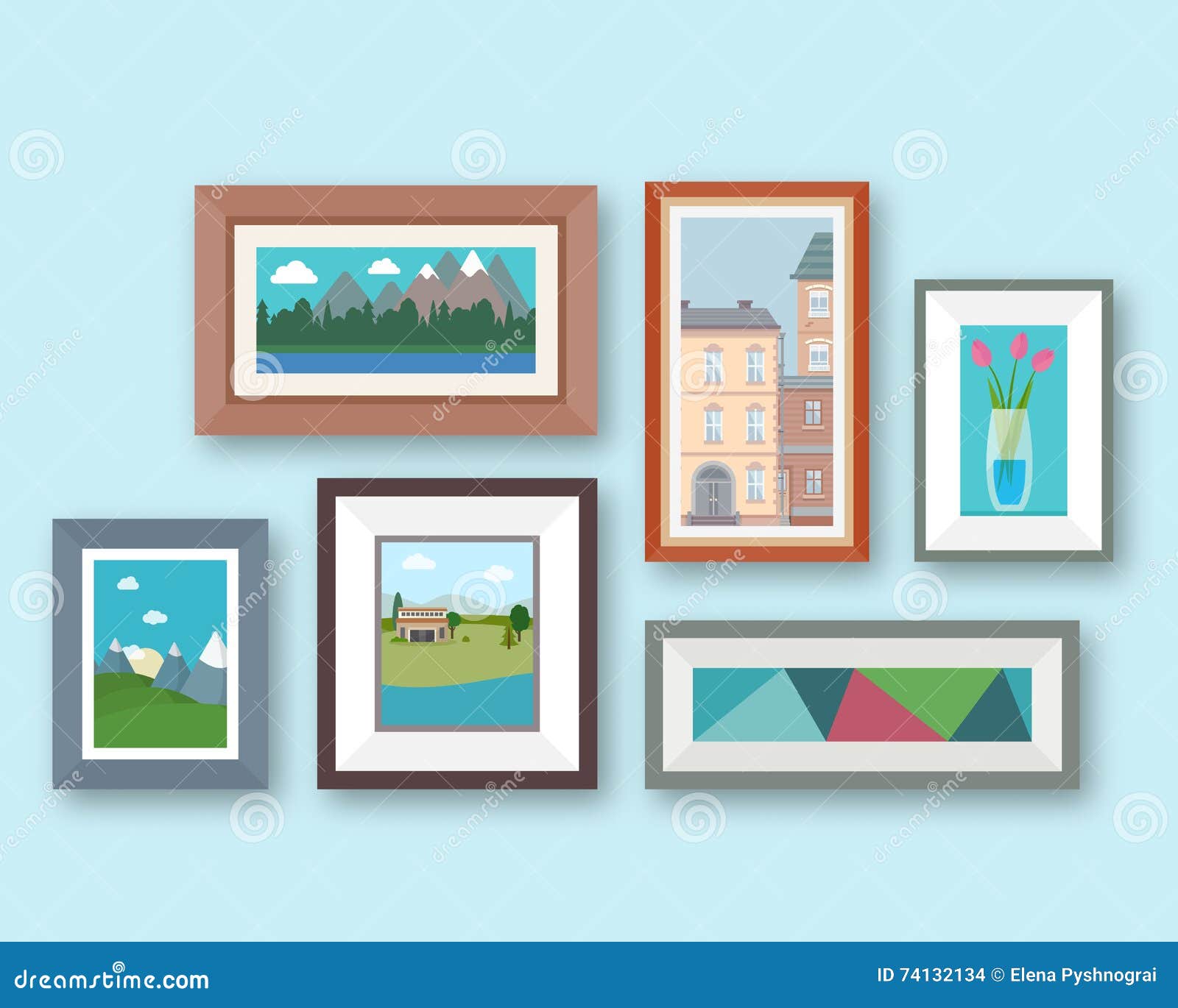 Pictures gallery stock vector. Illustration of graphic - 74132134
