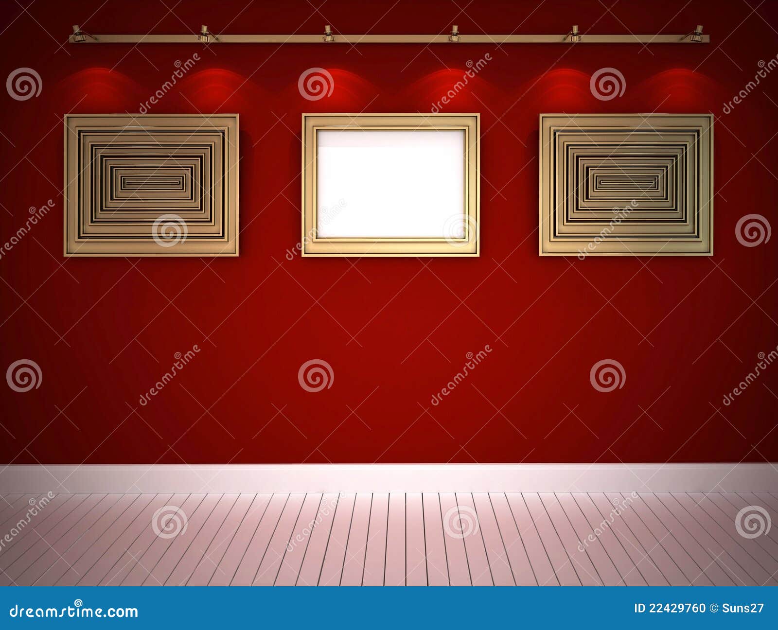Pictures in red gallery stock illustration. Illustration of classic ...