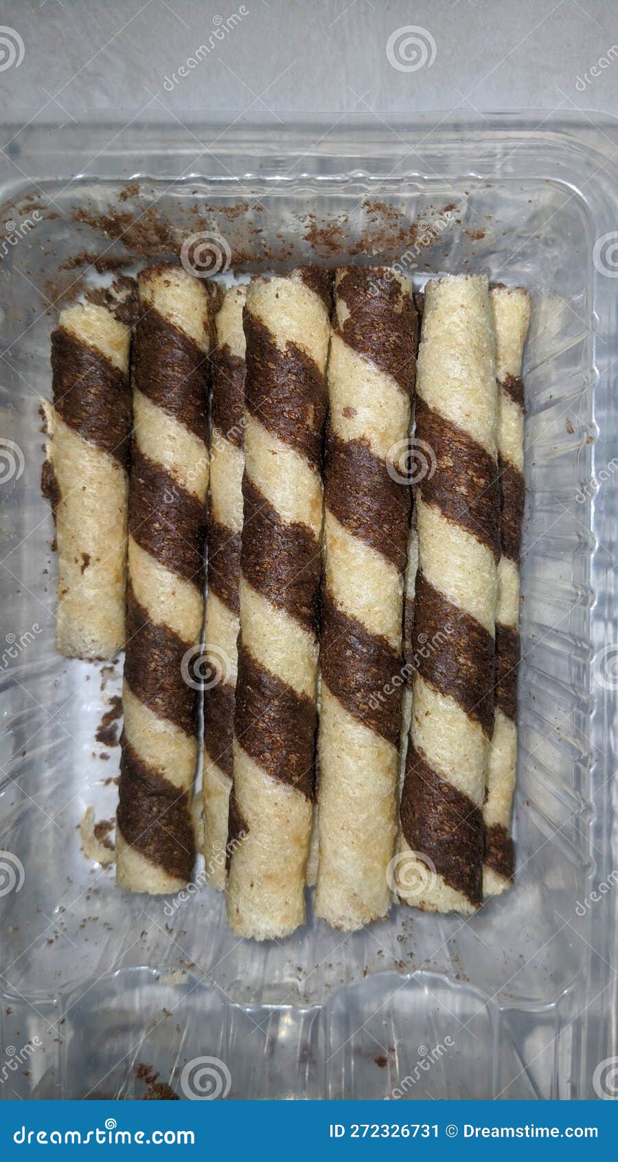 Pictures of Some Chocolate Wafer Rolls that are My Snacks Stock Image ...