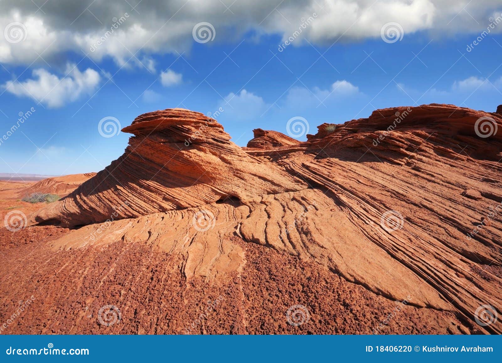 The Picturesque Cliffs of Red Sandstone. Stock Photo - Image of ...
