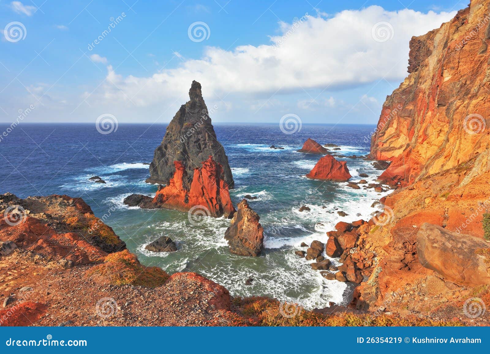Picturesque Colorful Cliffs and Islands Stock Image - Image of stone ...