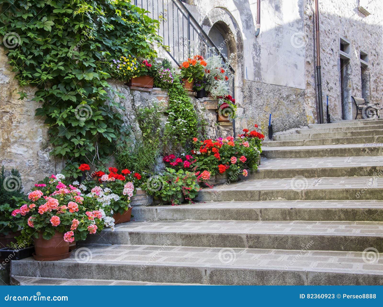 Picturesque Corner of a Small Town in Italy Stock Image - Image of ...