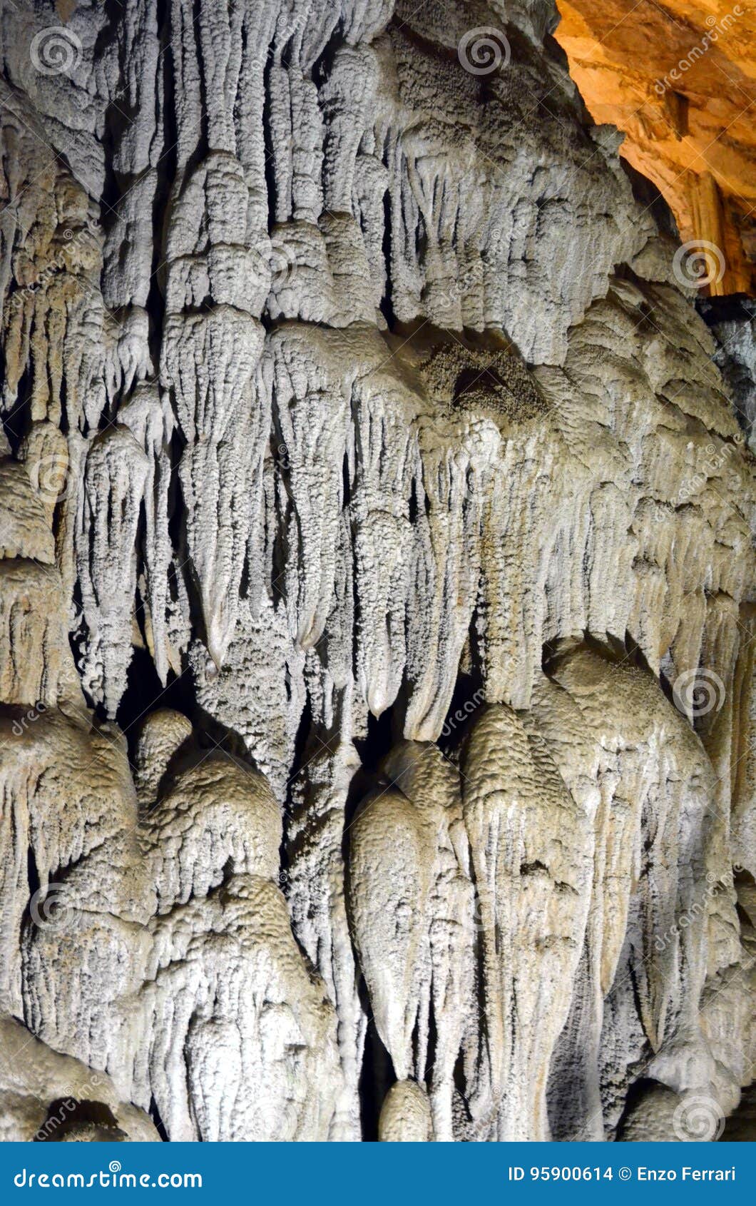 Picturesque Karst Features Illuminated in the Cave Stock Photo - Image ...