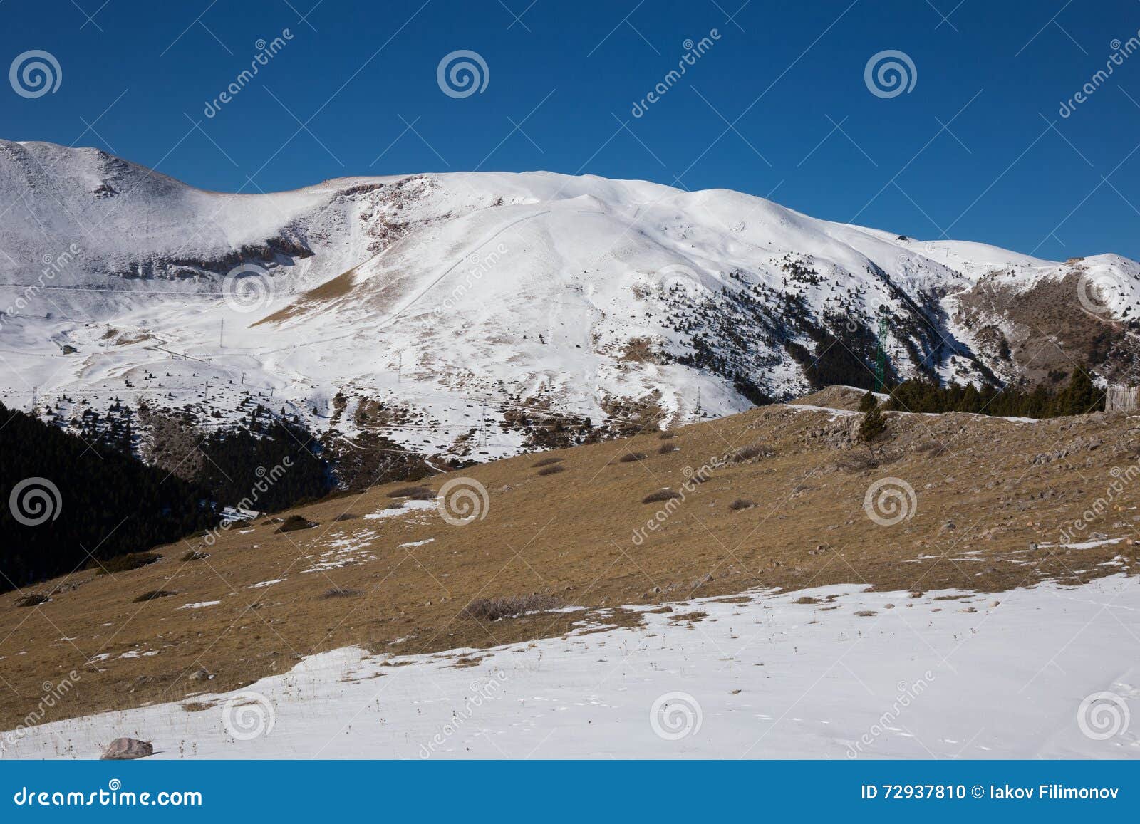 Picturesque Mountains of Pyrenees in Winter Stock Photo - Image of ...