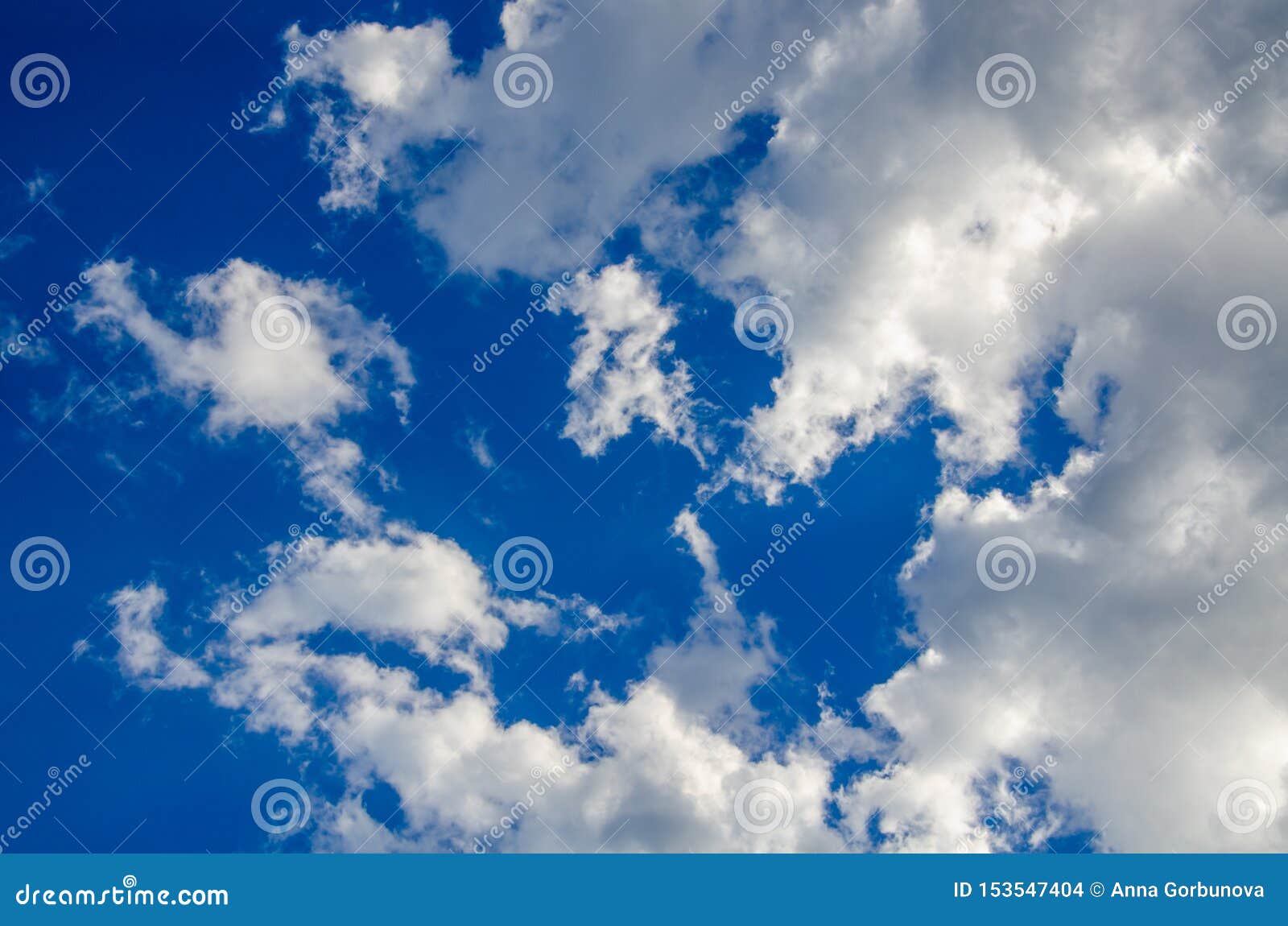 Blue Sky Background with Gray Clouds Stock Photo - Image of idyllic ...