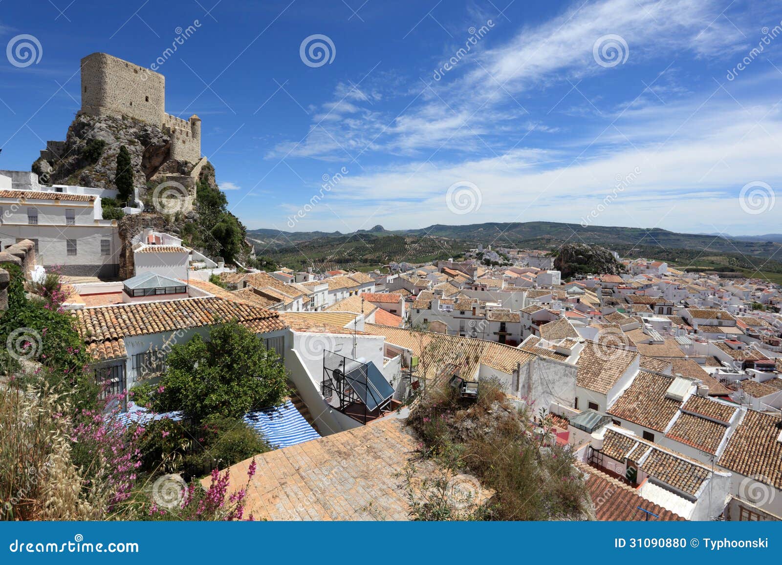 Picturesque Spanish Town Olvera Stock Photo - Image of andalusian ...