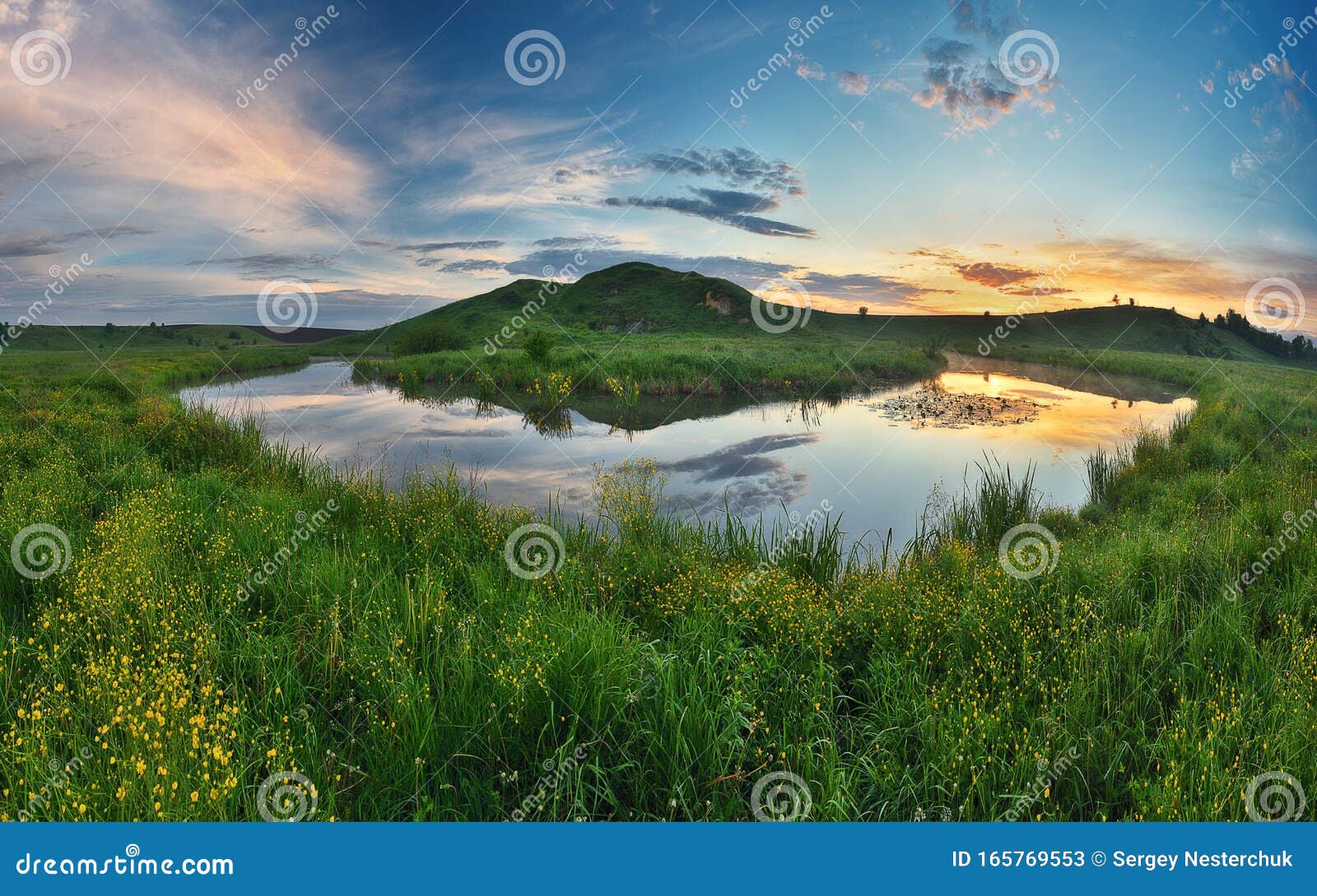 Picturesque spring dawn stock image. Image of landscape - 165769553