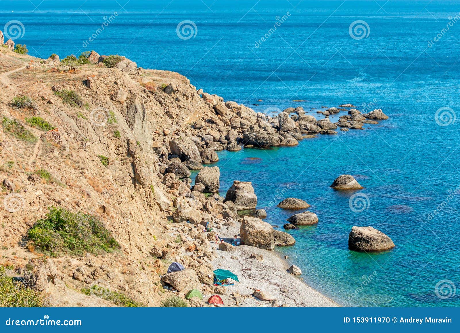 Picturesque steep beach 5 stock photo. Image of hill - 153911970