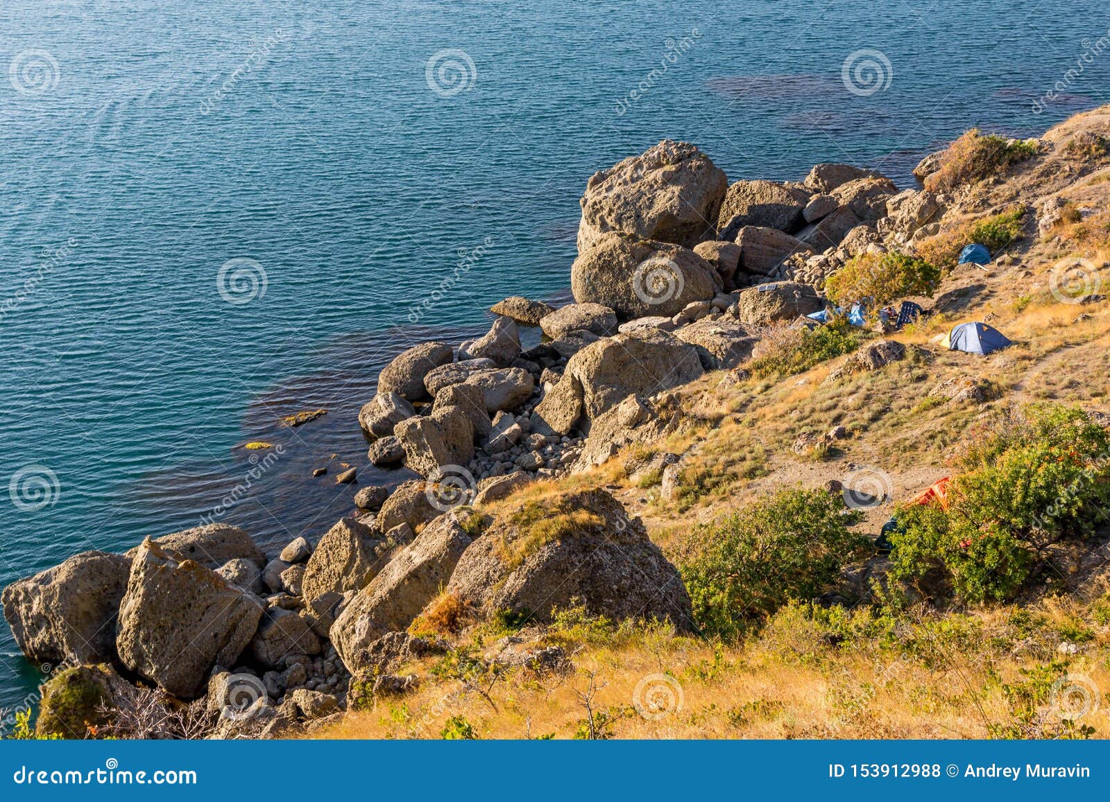 Picturesque steep beach stock photo. Image of tourism - 153912988