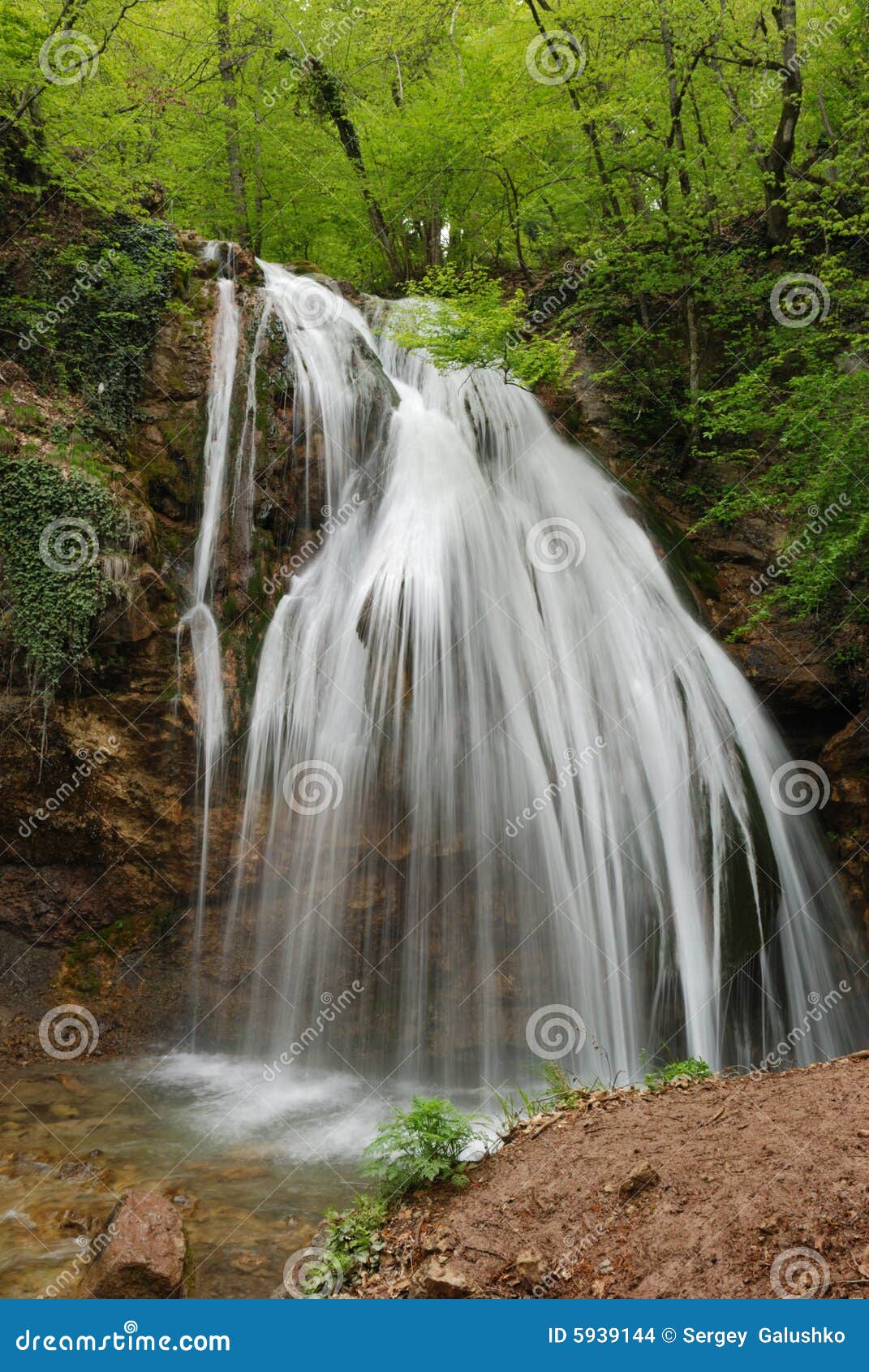 Picturesque Stream of Falling Water Stock Photo - Image of majestic ...