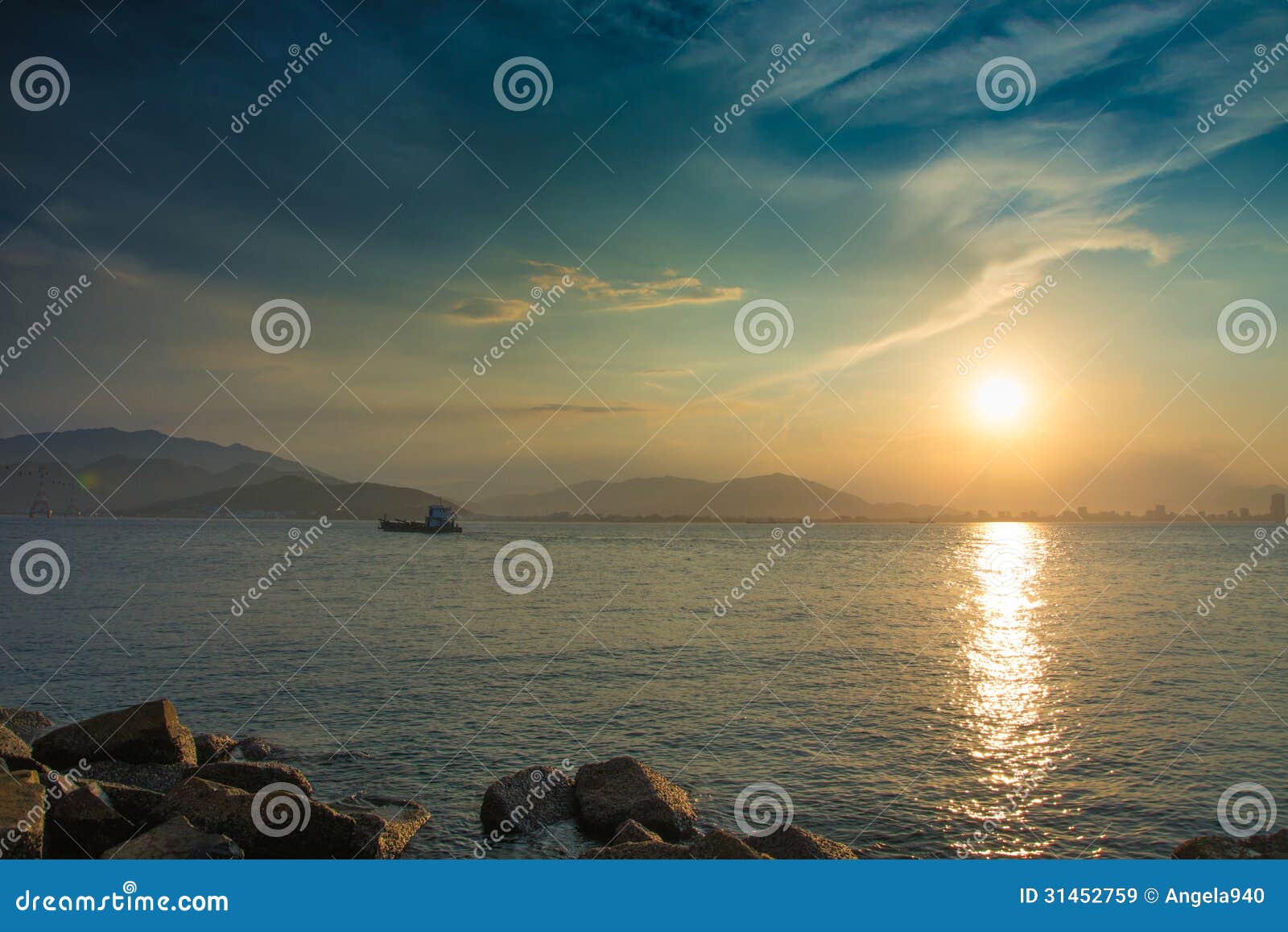 Picturesque sunset stock image. Image of asia, nature - 31452759