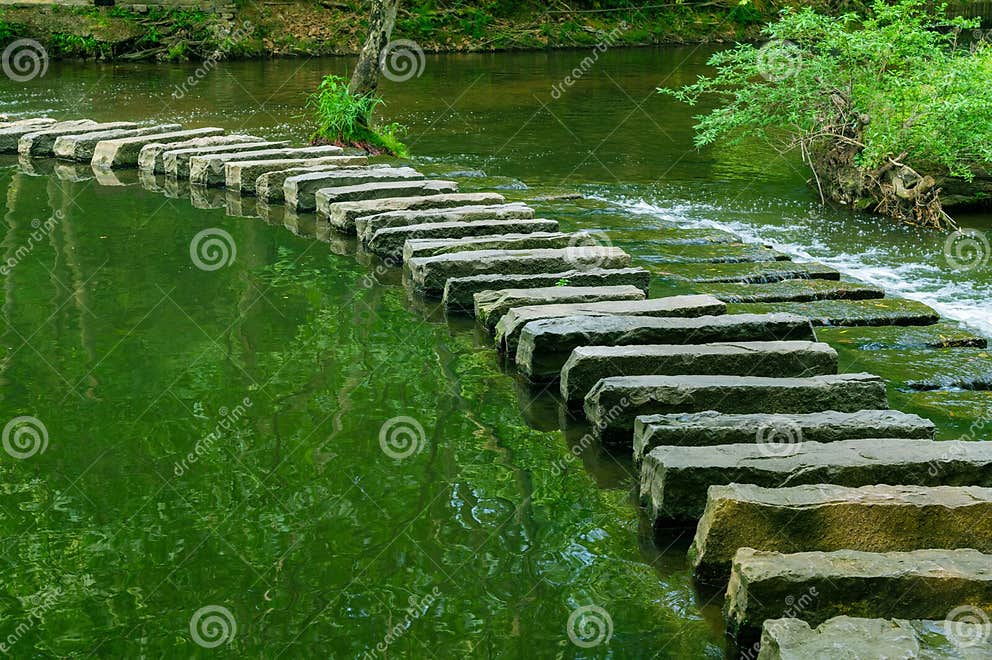 Waterfall and Pathway in Spring Stock Image - Image of cascade, scenic ...