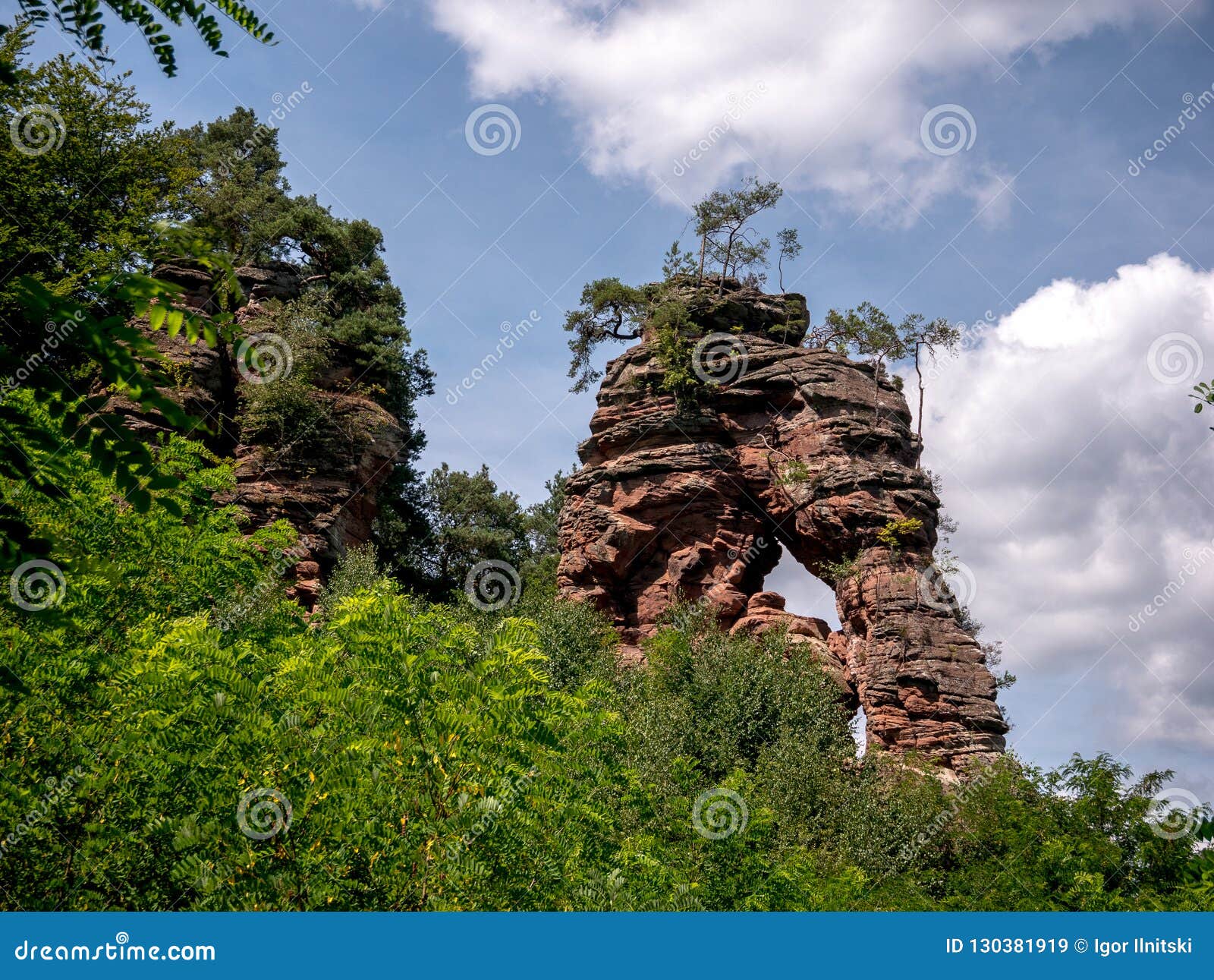 A Picturesque Tree on Top of a Cliff. Stock Image - Image of rock ...