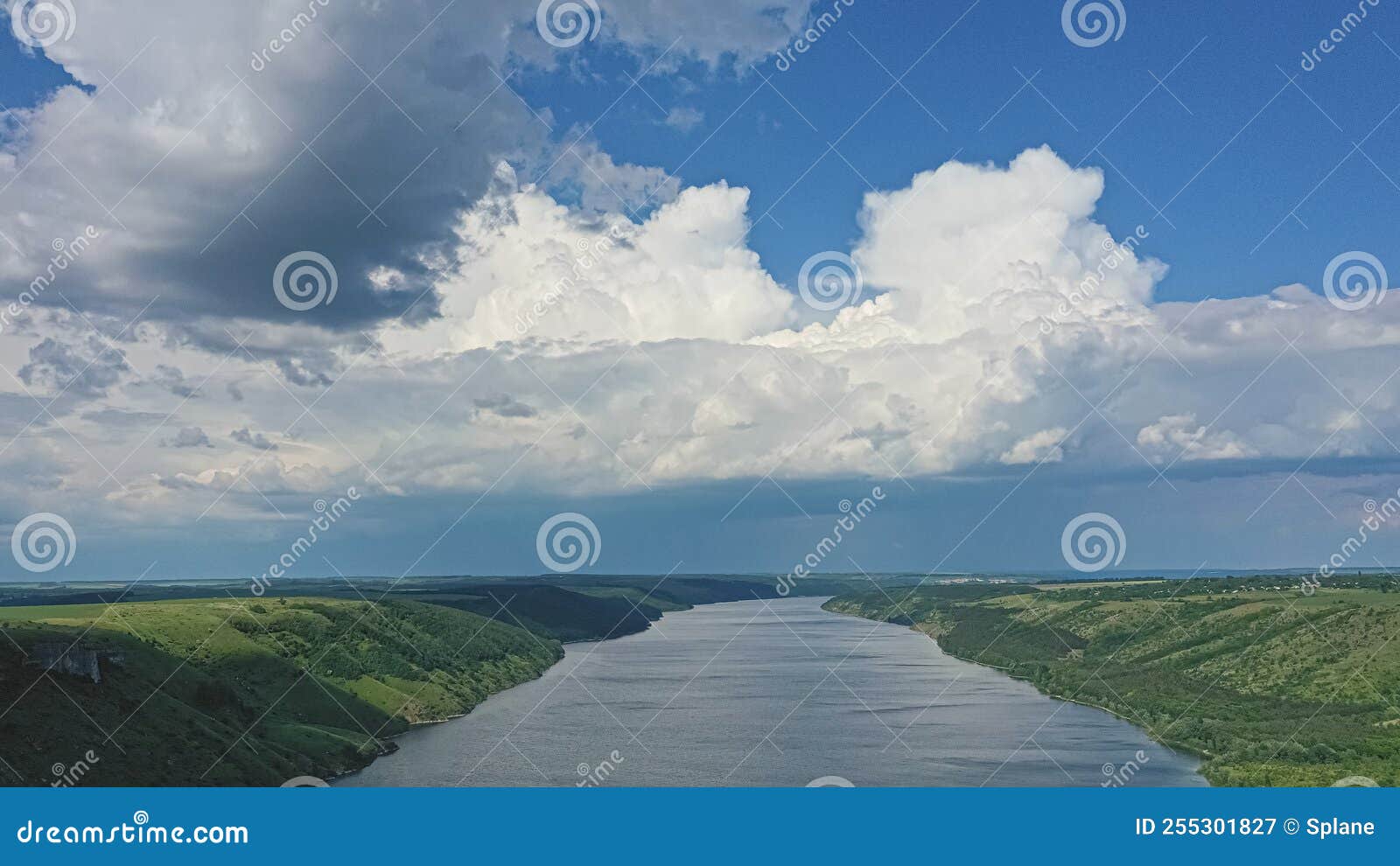 The Picturesque Upper View on a River Channel. Stock Image - Image of ...